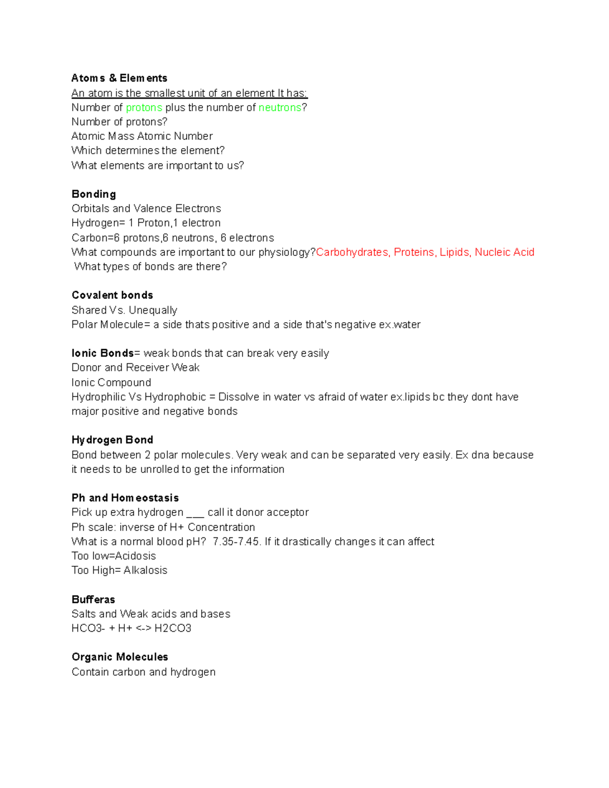 Human Anatomy Chapter 2 - Atoms & Elements An atom is the smallest unit ...