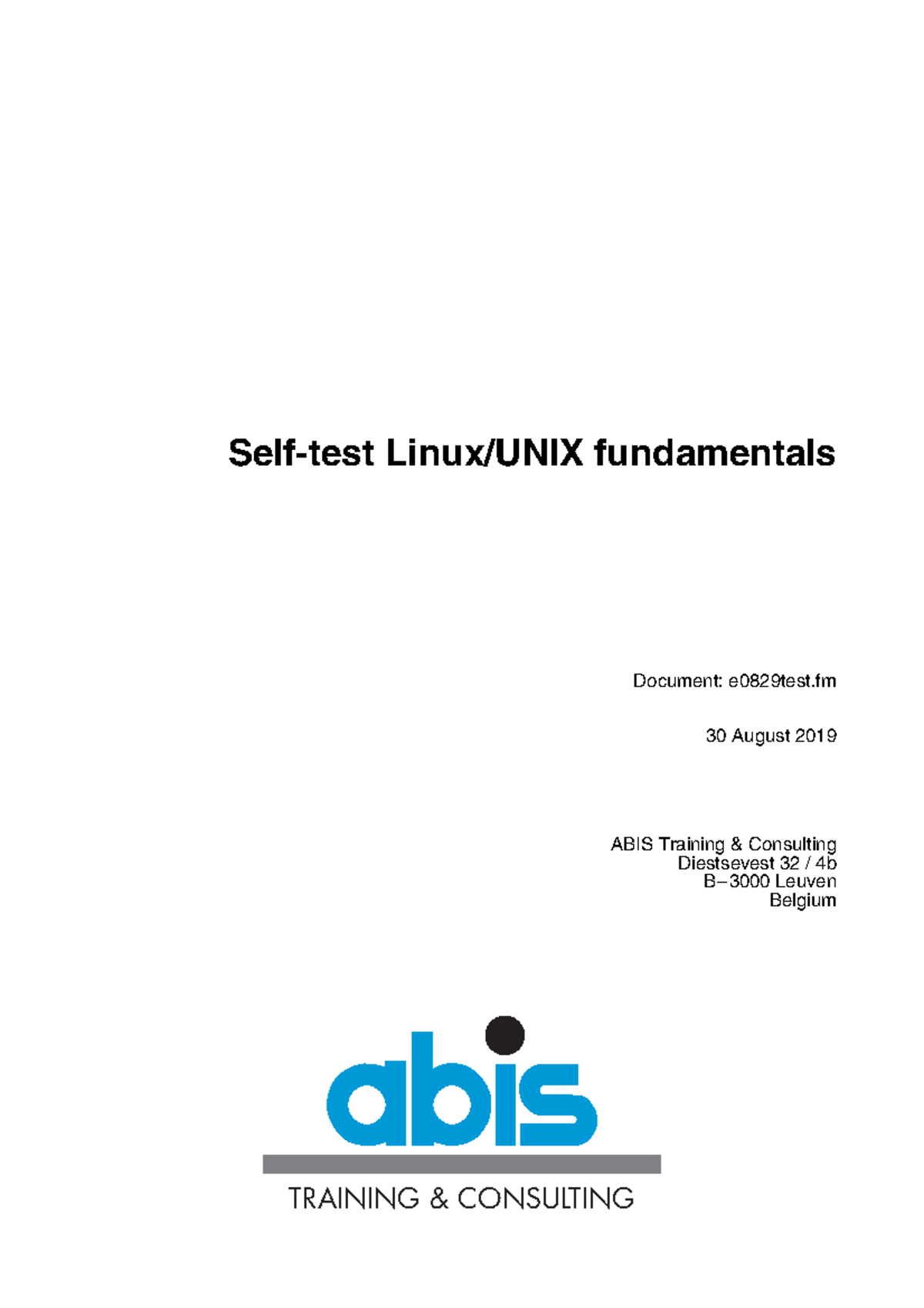 Linux Exams Cyber Security Materials Self Test Linuxunix Fundamentals Document E0829test