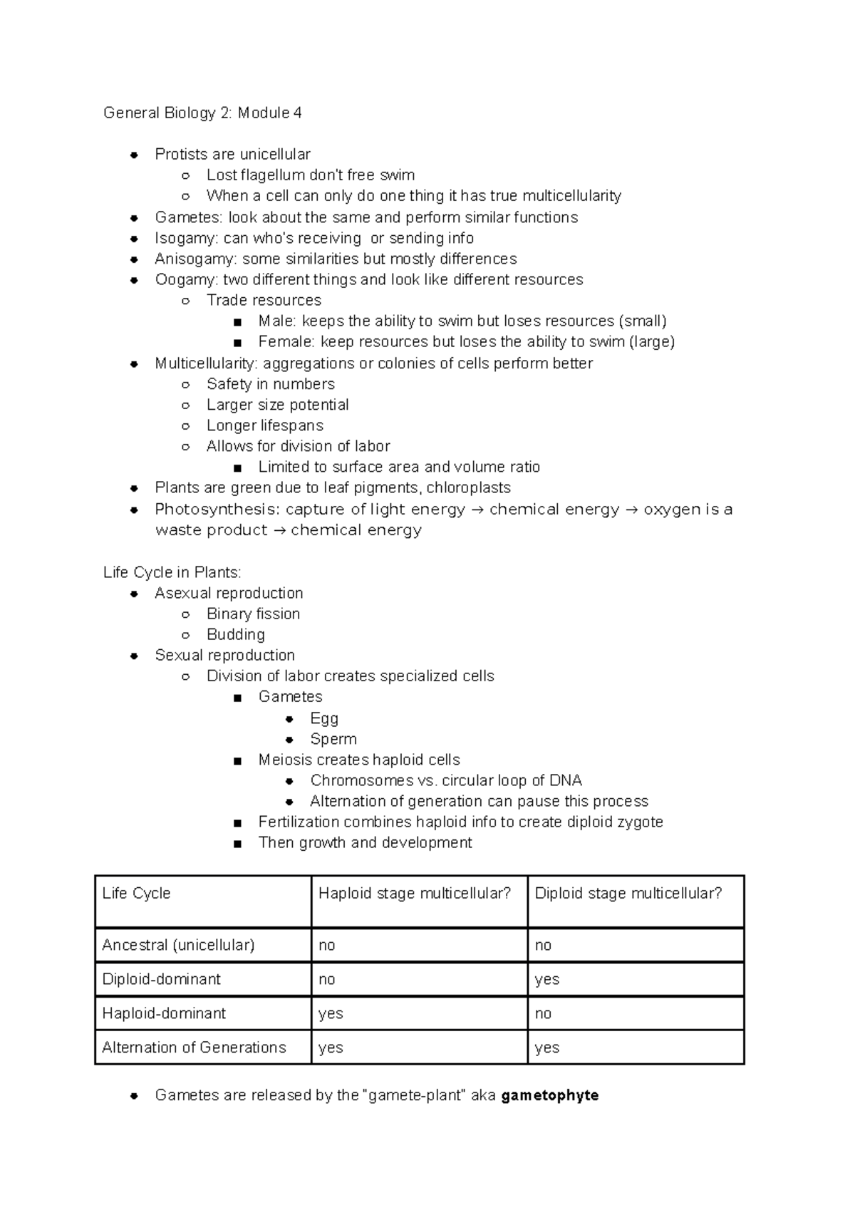 General Biology 2 Module 4 - General Biology 2: Module 4 Protists are ...