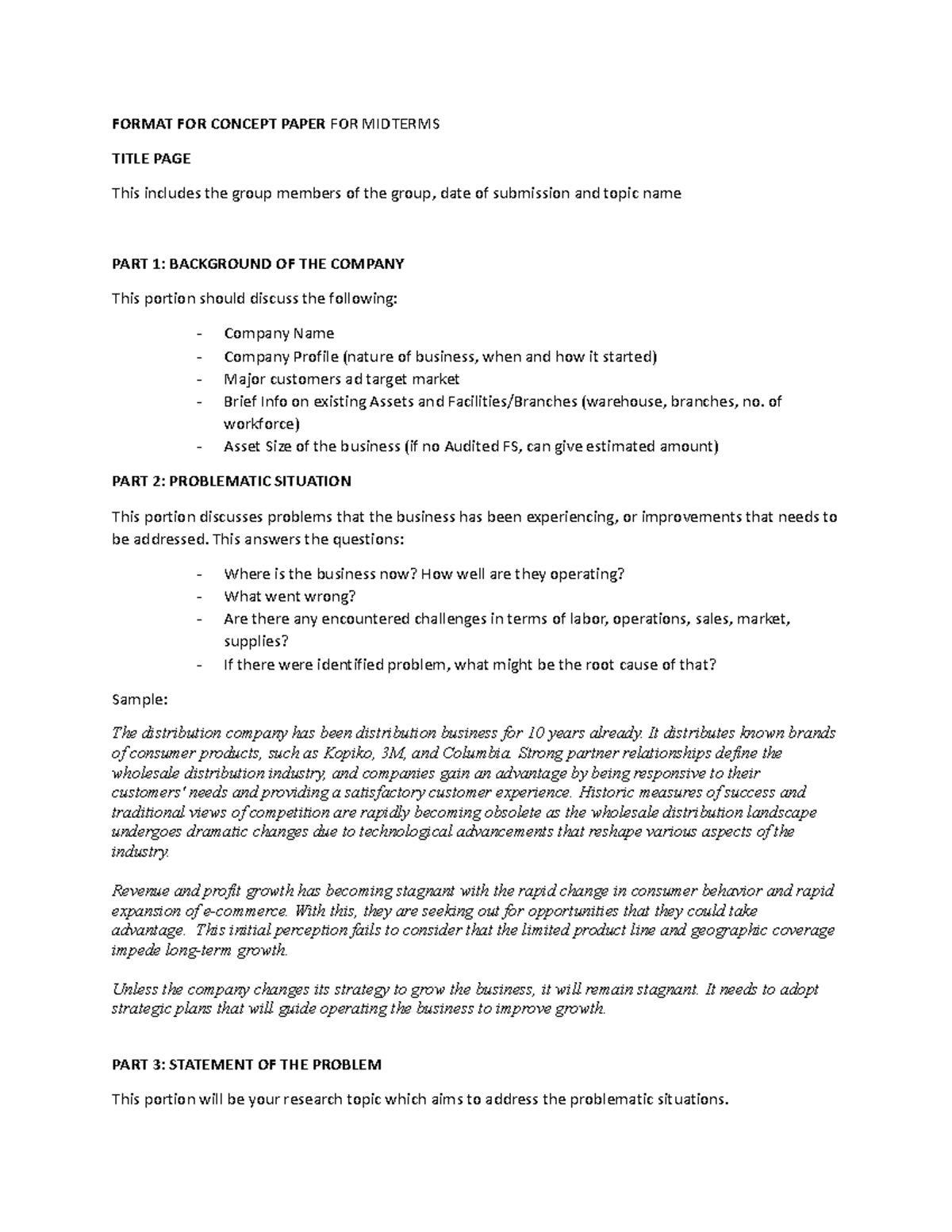 Format FOR Concept Paper FOR Midterms - FORMAT FOR CONCEPT PAPER FOR ...