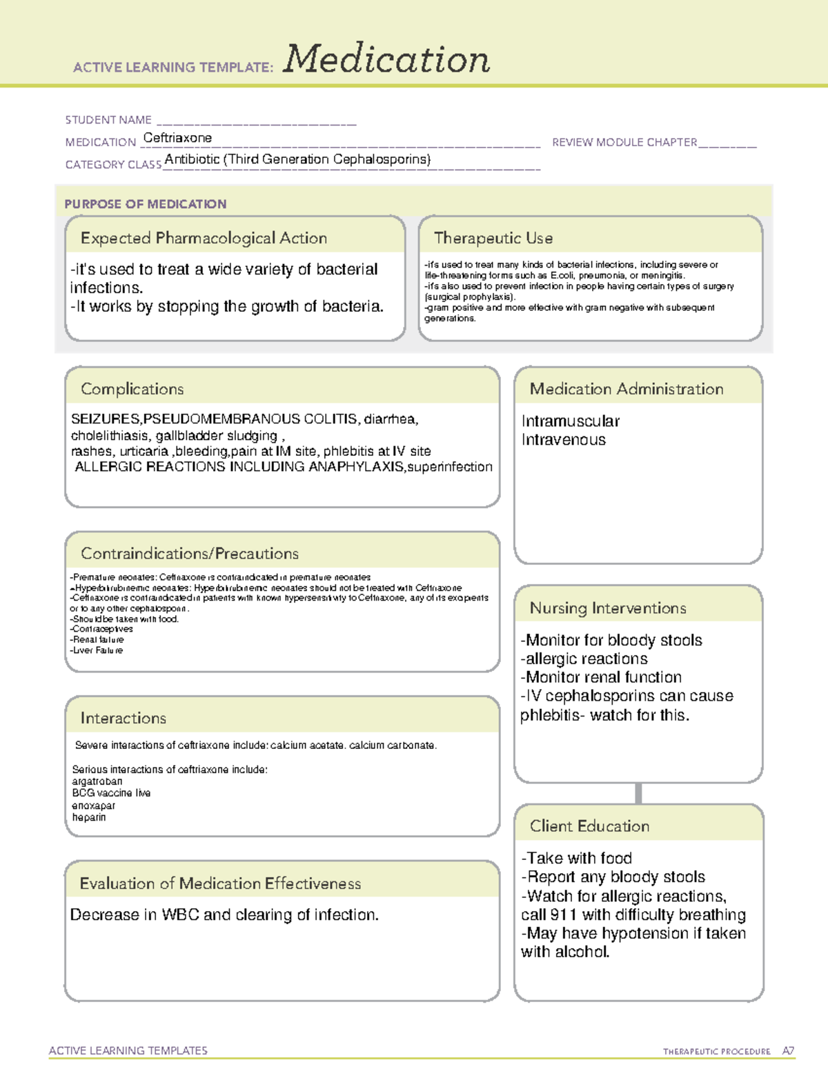 Pleural Effusion template ceftiaxone drug - ACTIVE LEARNING TEMPLATES ...