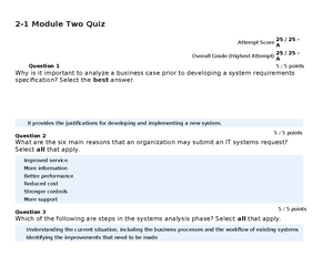 Mod 4 - Quiz 4 - 4-2 Module Four Quiz Attempt Score 25 / 25 - A Overall ...
