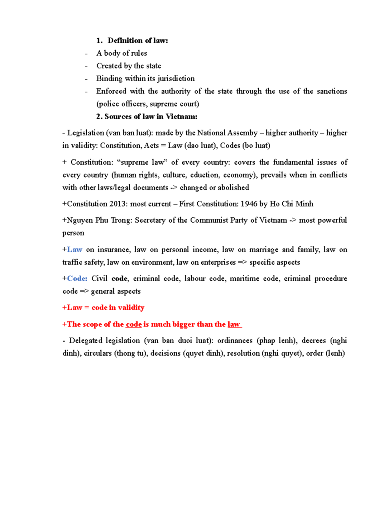 Chapter 1 1 State And Law Definition Of Law A Body Of Rules Created