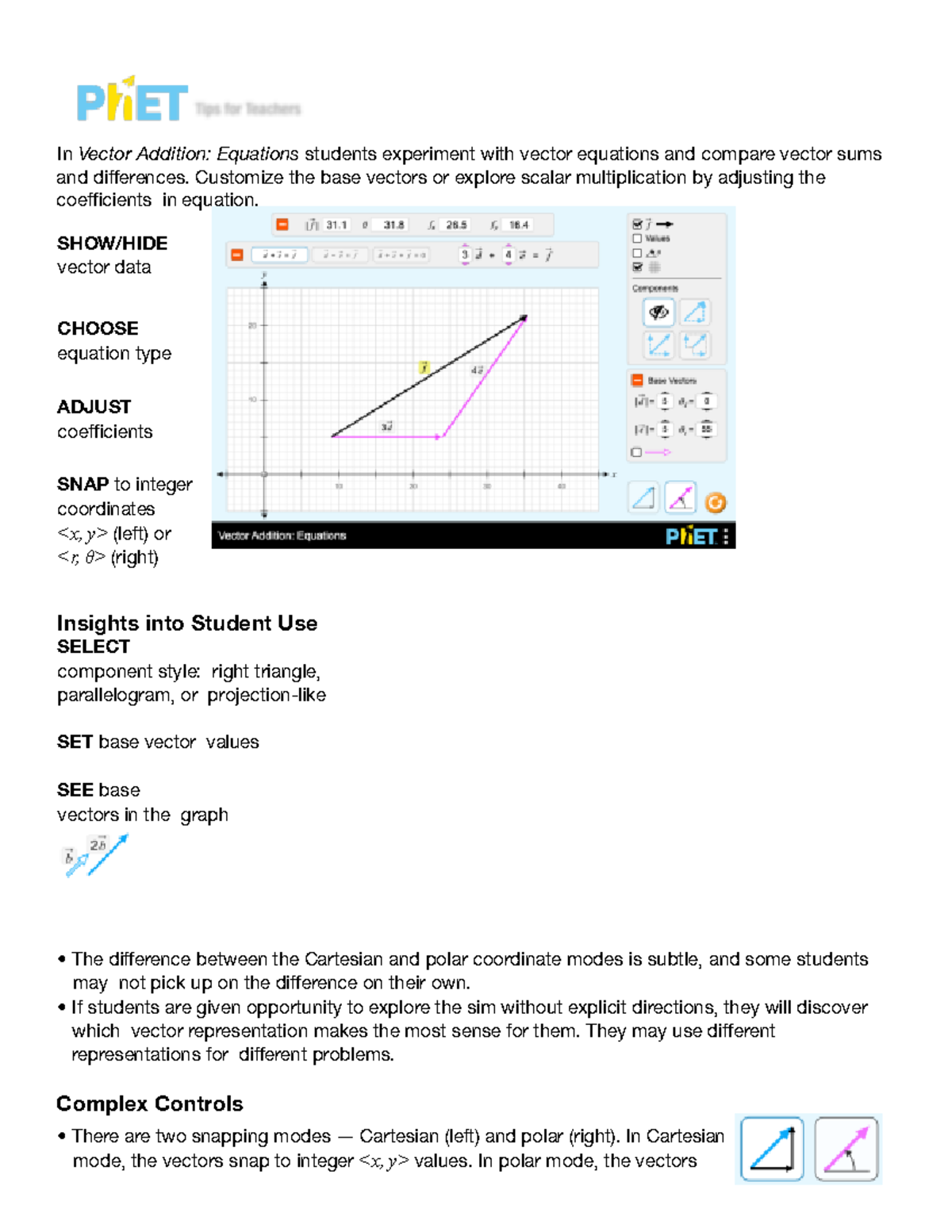 Vector-addition-equations-html-guide en - Tips for Teachers Vector Addition: Equations In Vector ...