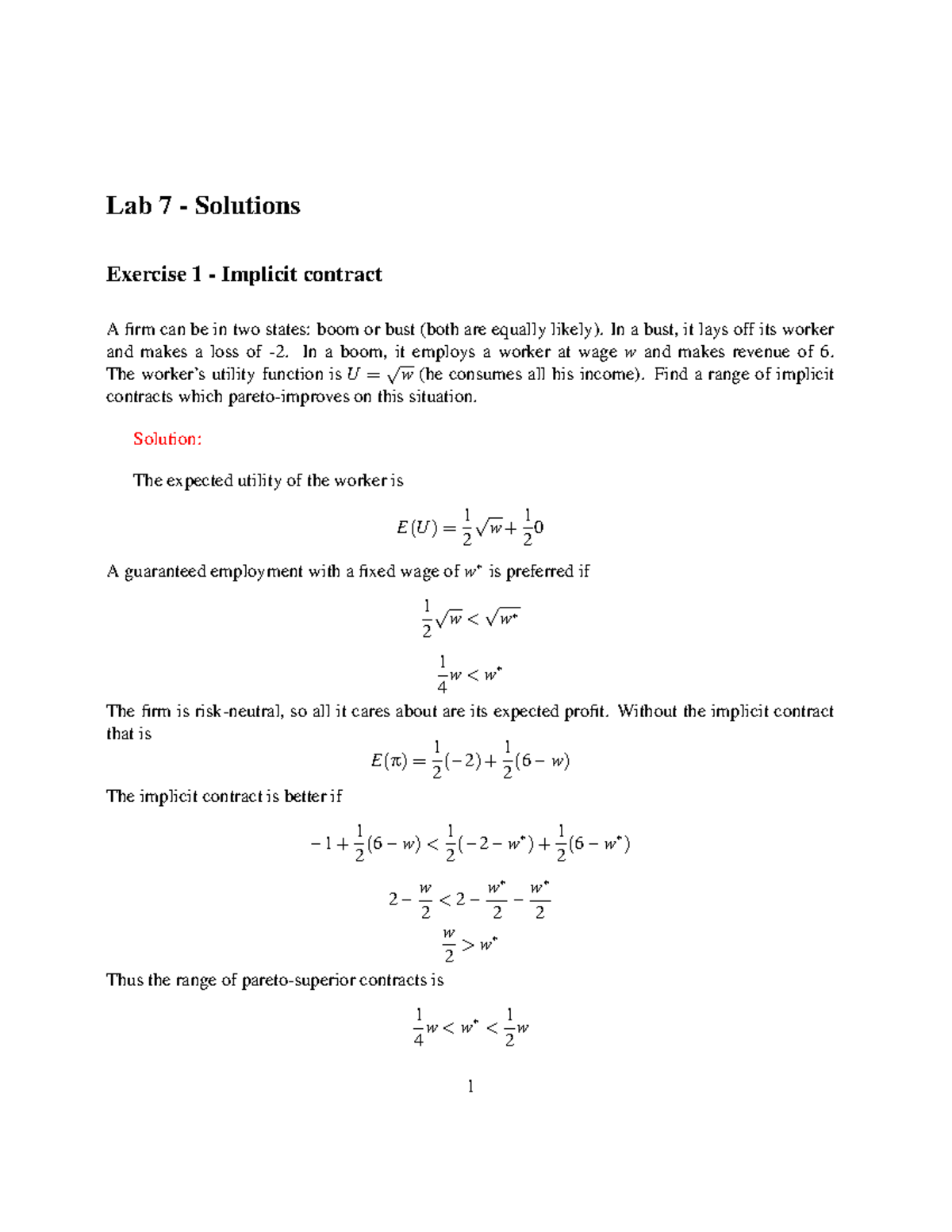 Lab 7 Solutions - Tutorial Q+A - Lab 7 - Solutions Exercise 1 ...