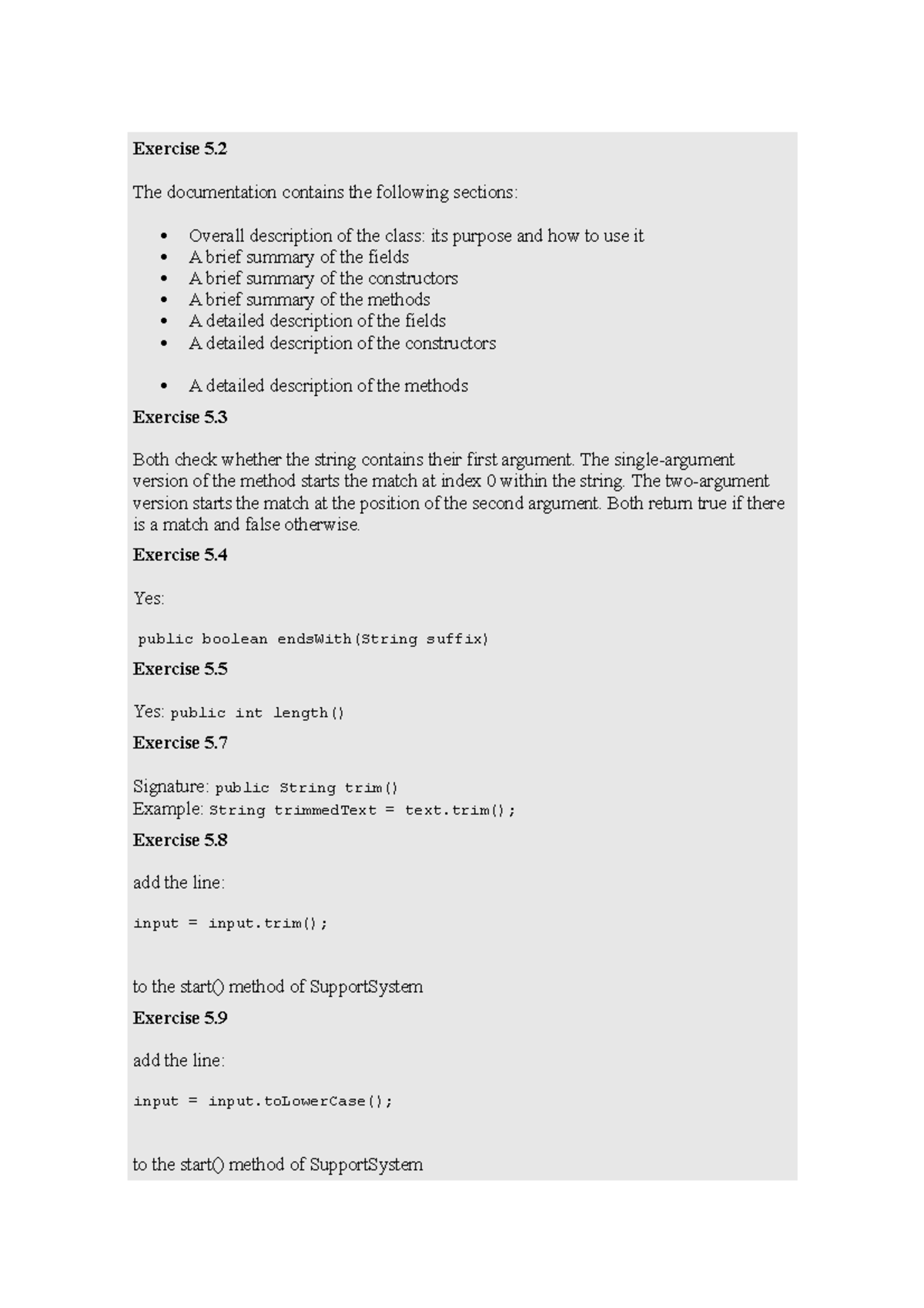 Solucion ejercicios libro BlueJ Ch05 - Exercise 5. The documentation ...