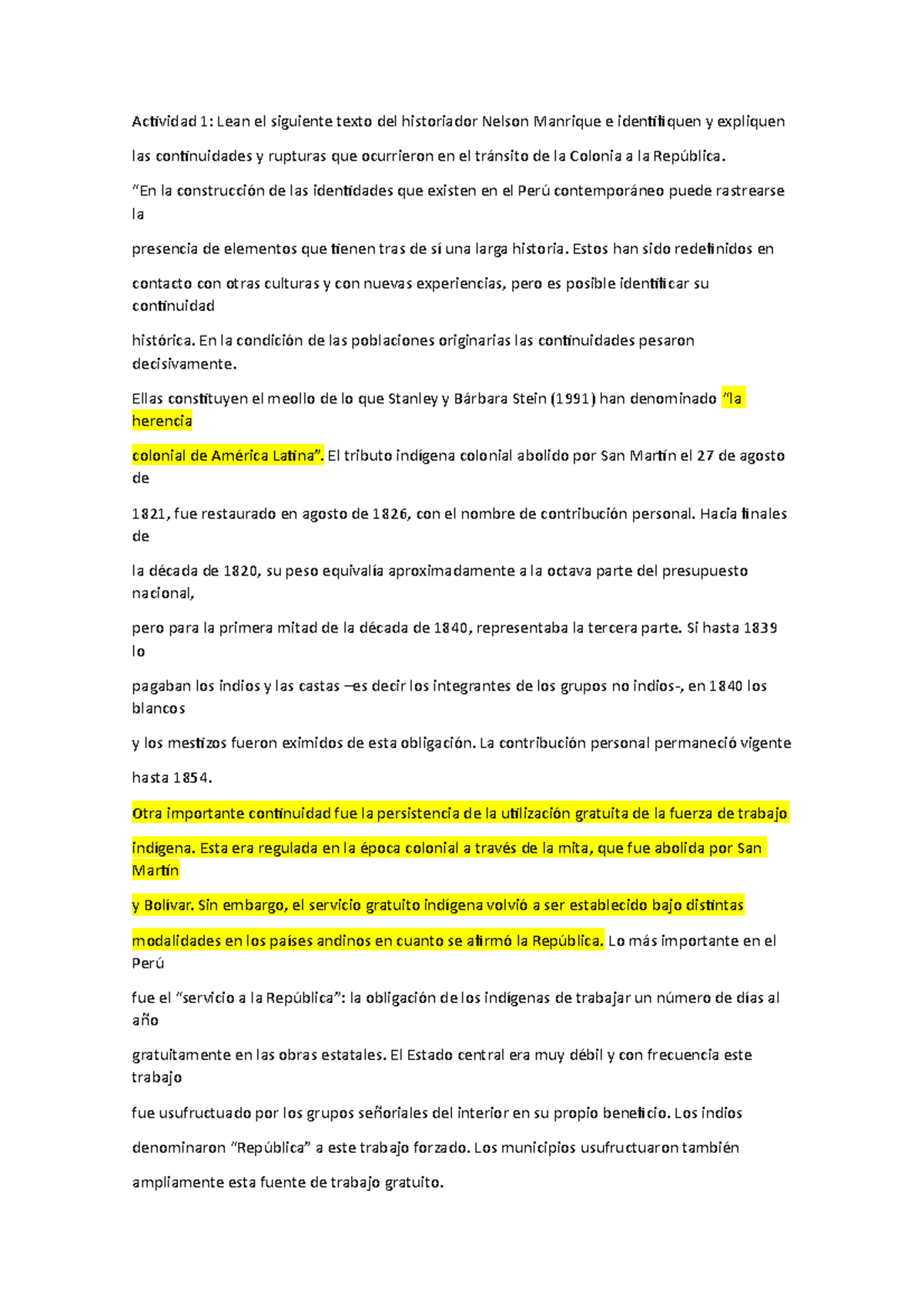 Actividad 4- semana 4 lectura - Actividad 1: Lean el siguiente texto ...