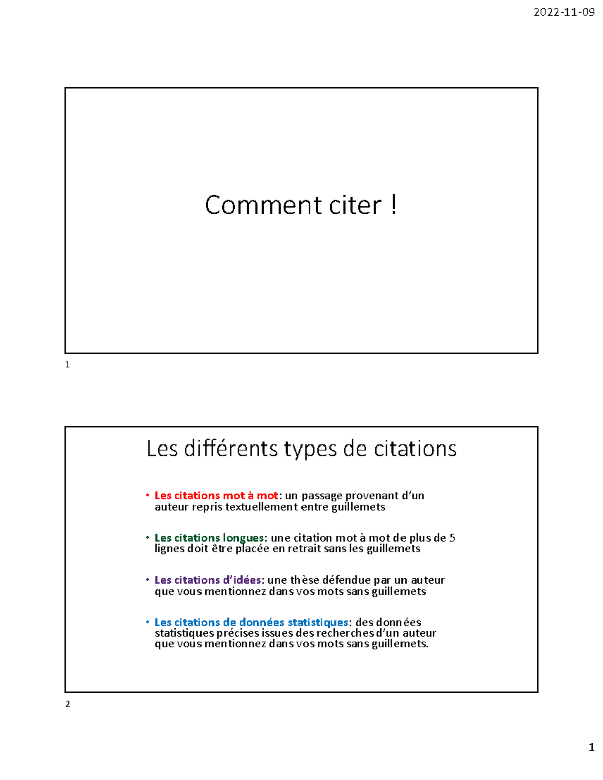 Types de citation - 2022-11- 1 Comment citer! Les différents types de ...