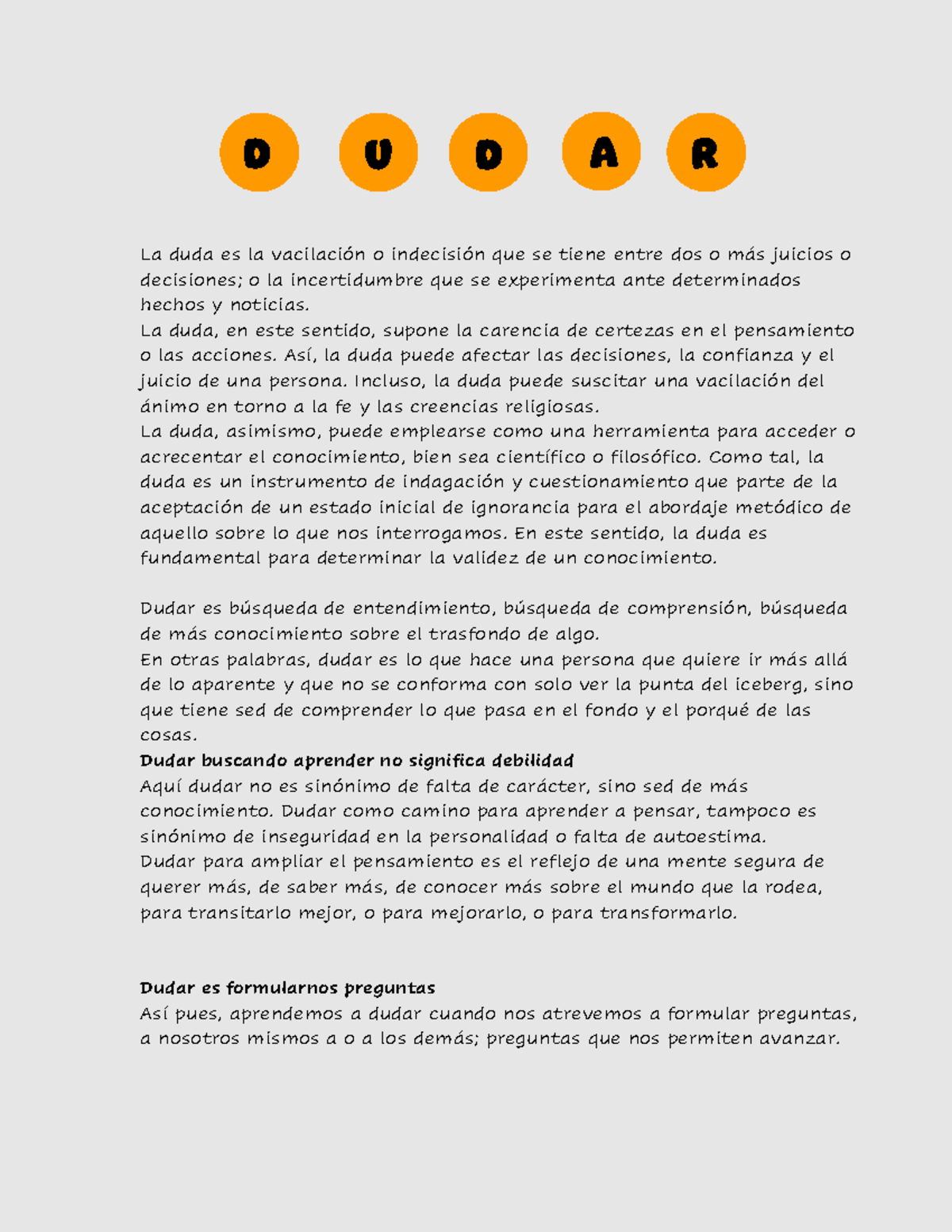 Definición de dudar - La duda es la vacilación o indecisión que se ...