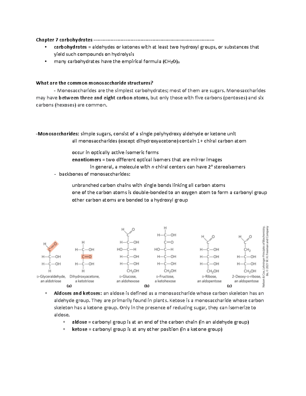 Chapter 7 study guide - Chapter 7 carbohydrates - carbohydrates ...