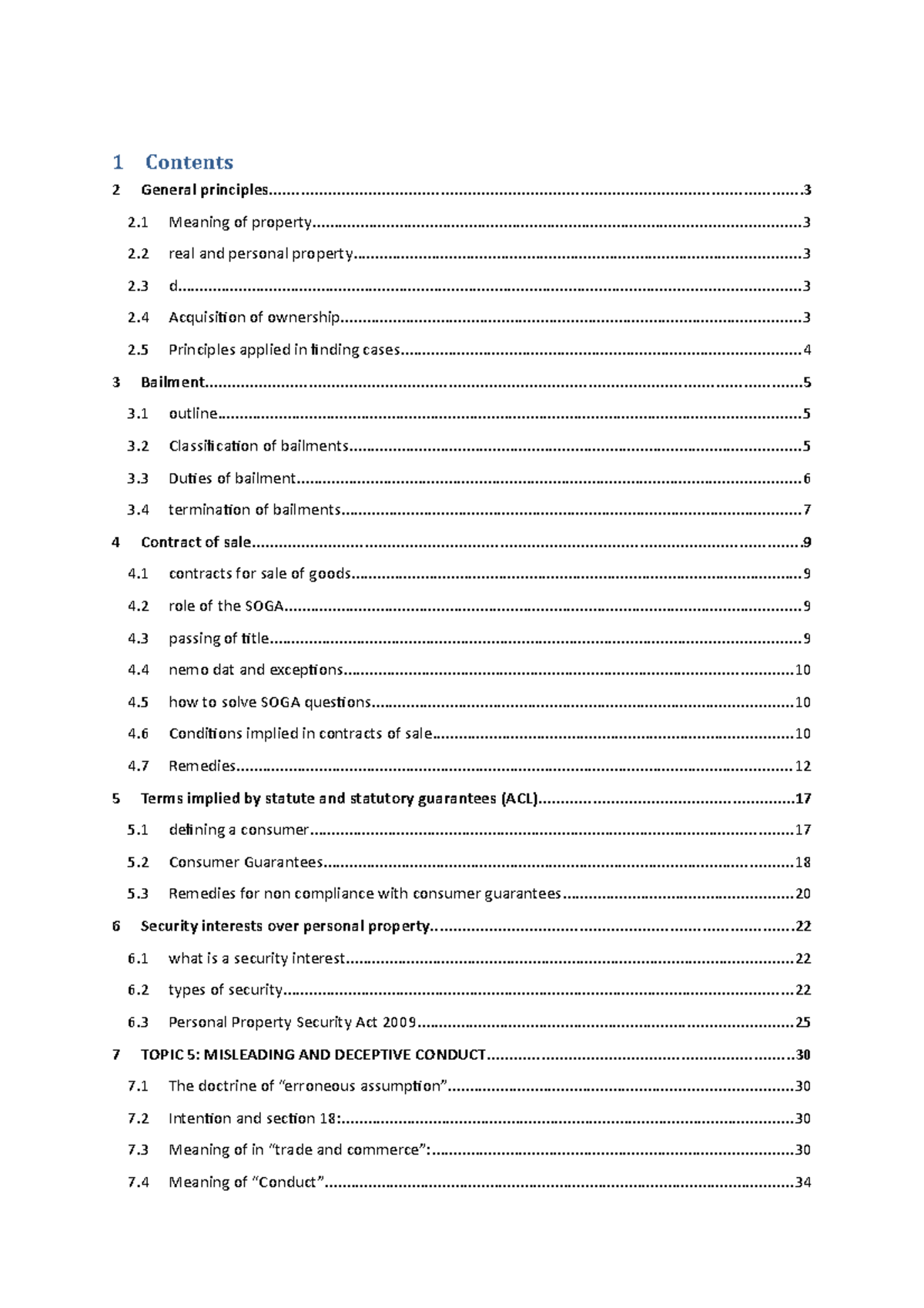 Commercial law notes - 1 Contents 2 General - Studocu
