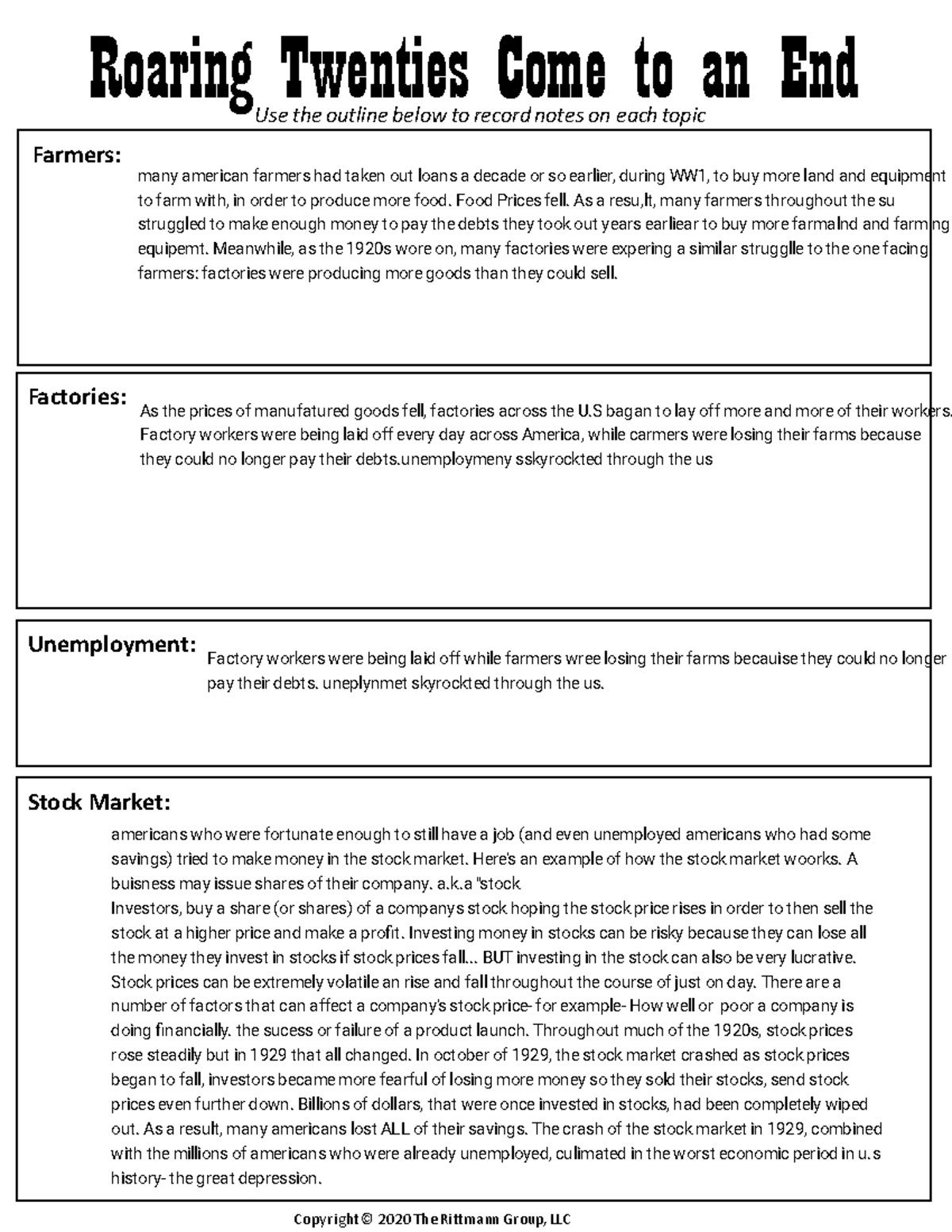 Kami Export - Christina Vaughn - Guided Notes Handout for Students ...