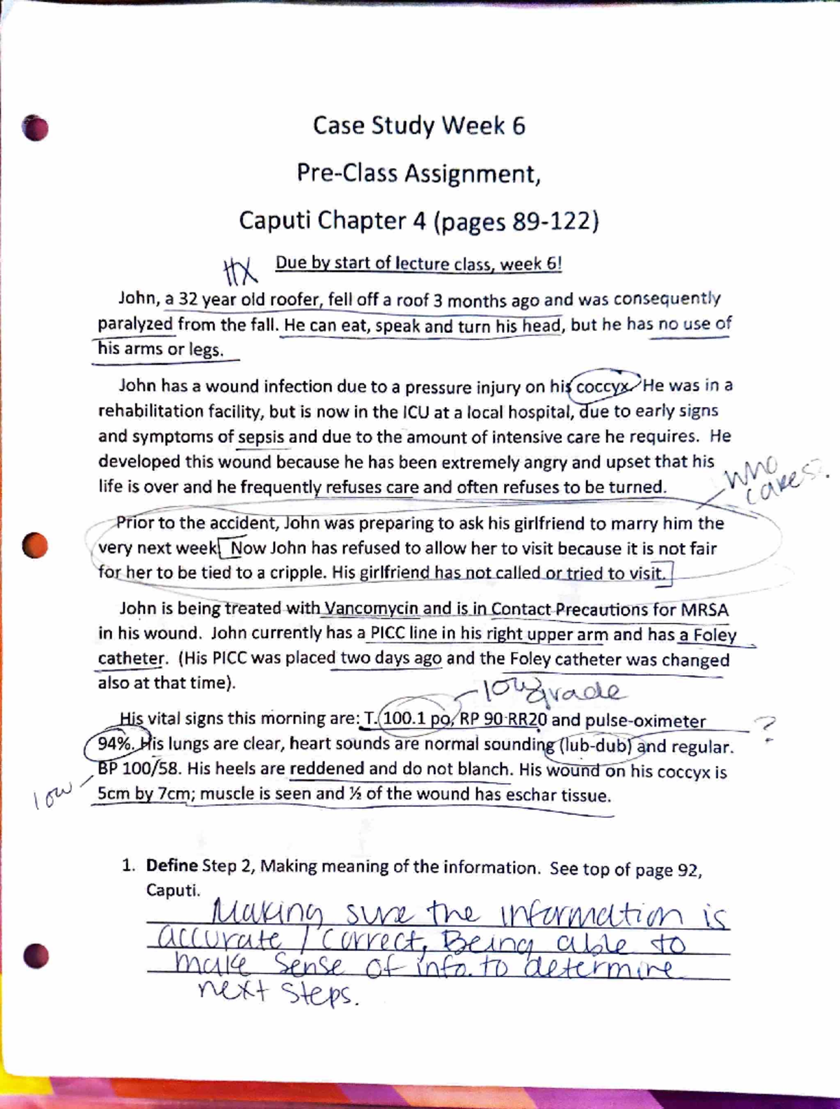 155 HW wk 6 - PRE CLASS ASSIGNMENT - NUR 155 - Studocu