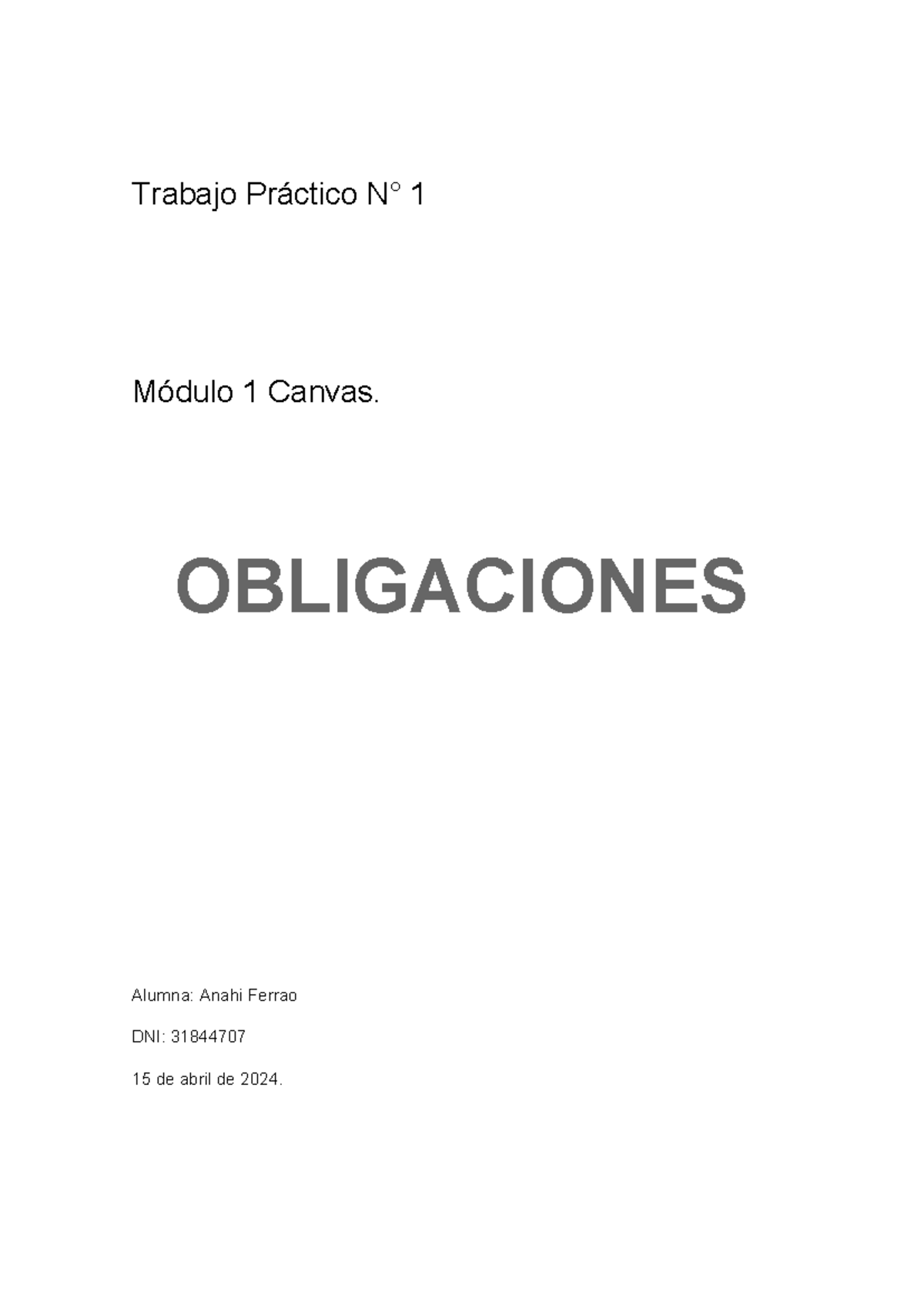 Tp 1 obligaciones - dffffffffffffff - Trabajo Práctico N° 1 Módulo 1 ...