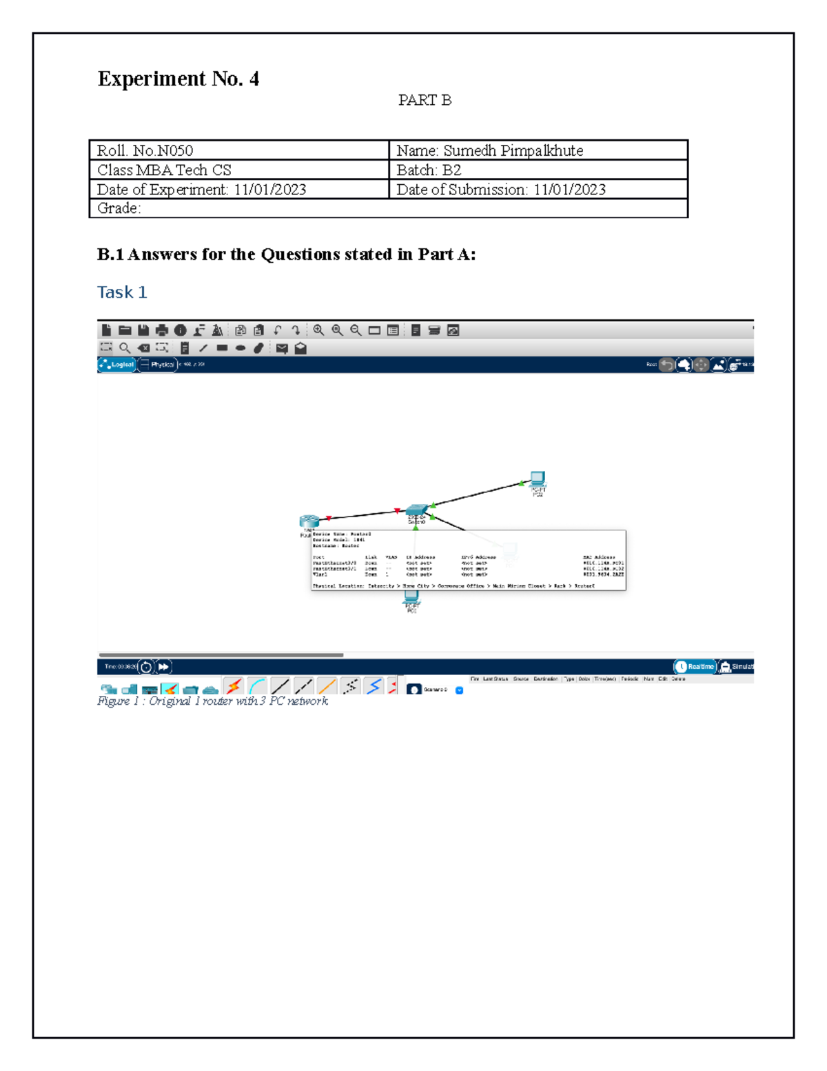 Exp4 CS N050 - Lab work or cyber security - Experiment No. 4 PART B ...