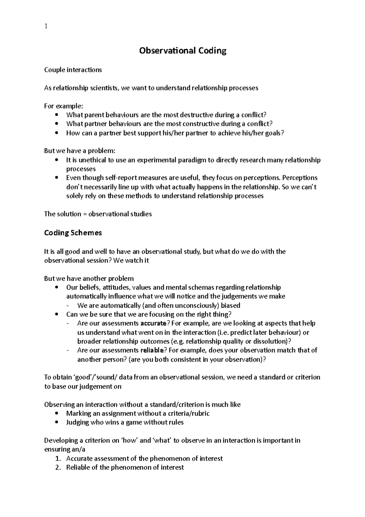 Observational Coding Combined Observational Coding Couple