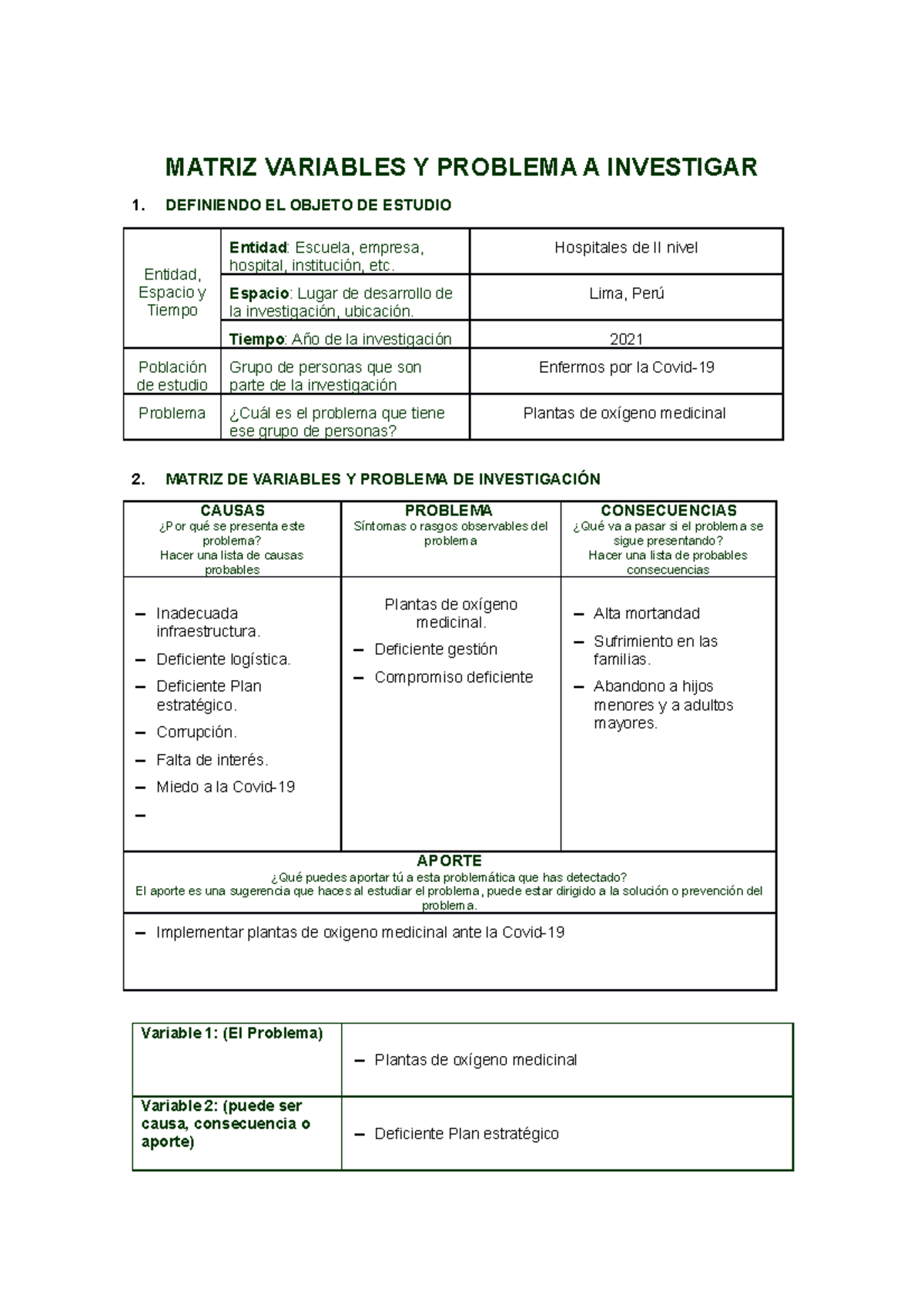 3.-Matriz problema - MATRIZ - MATRIZ VARIABLES Y PROBLEMA A INVESTIGAR ...