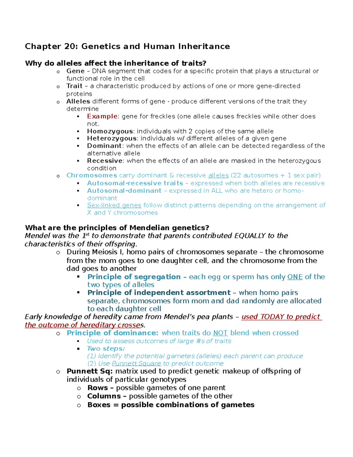 HB Exam 2 study guide - Lecture notes Chapters 4, 5, 6, 7, 8, 20 ...