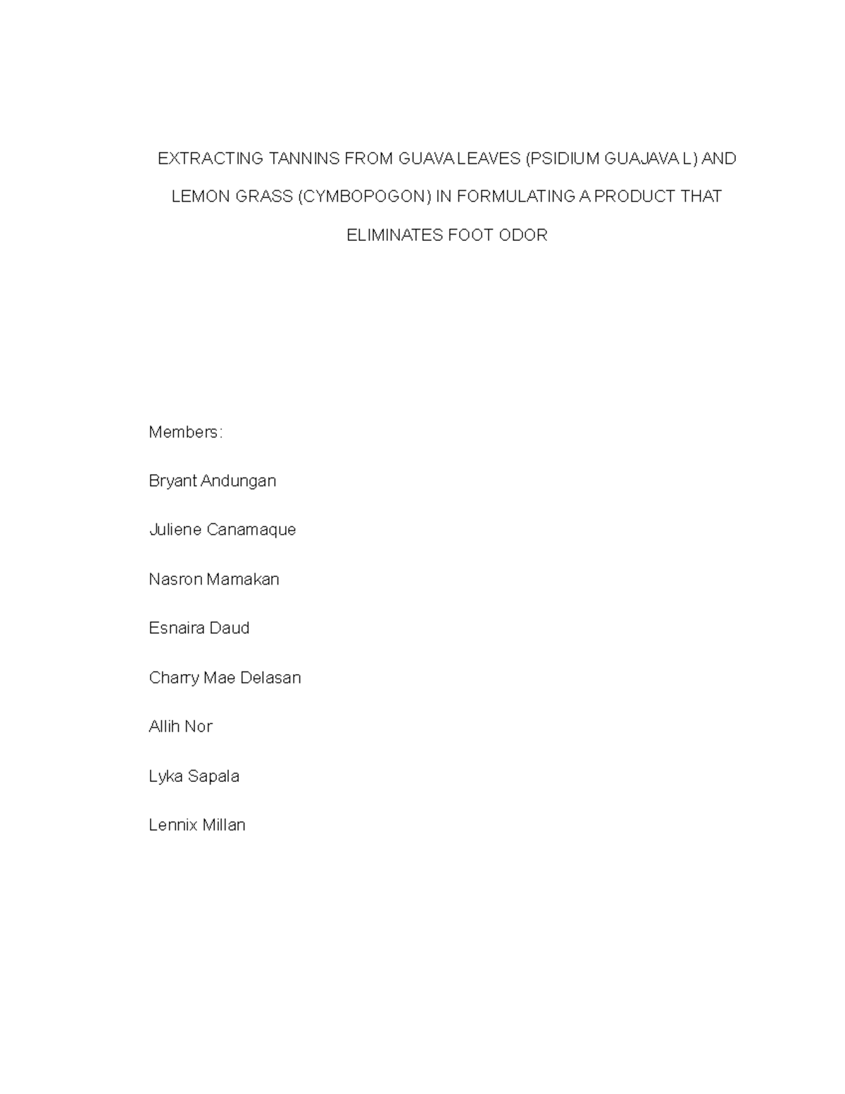 Research compilation - Important task to submit and to be answered this ...