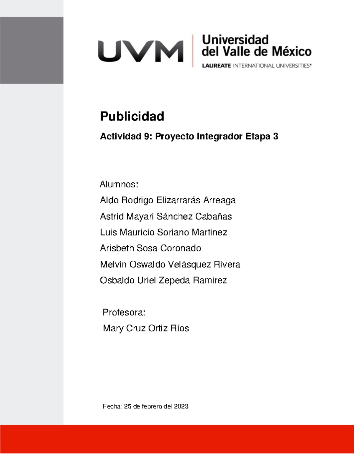 ACT9 proyecto integrador 3, publicidad - Publicidad Actividad 9: Proyecto Integrador Etapa 3 ...