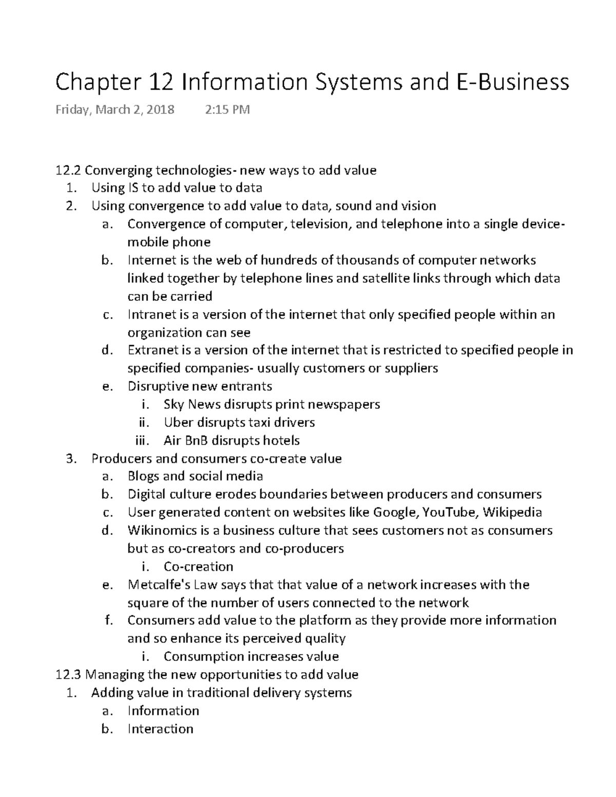 PDF Chapter 12 Information Systems and E-Business - Chapter 12 ...