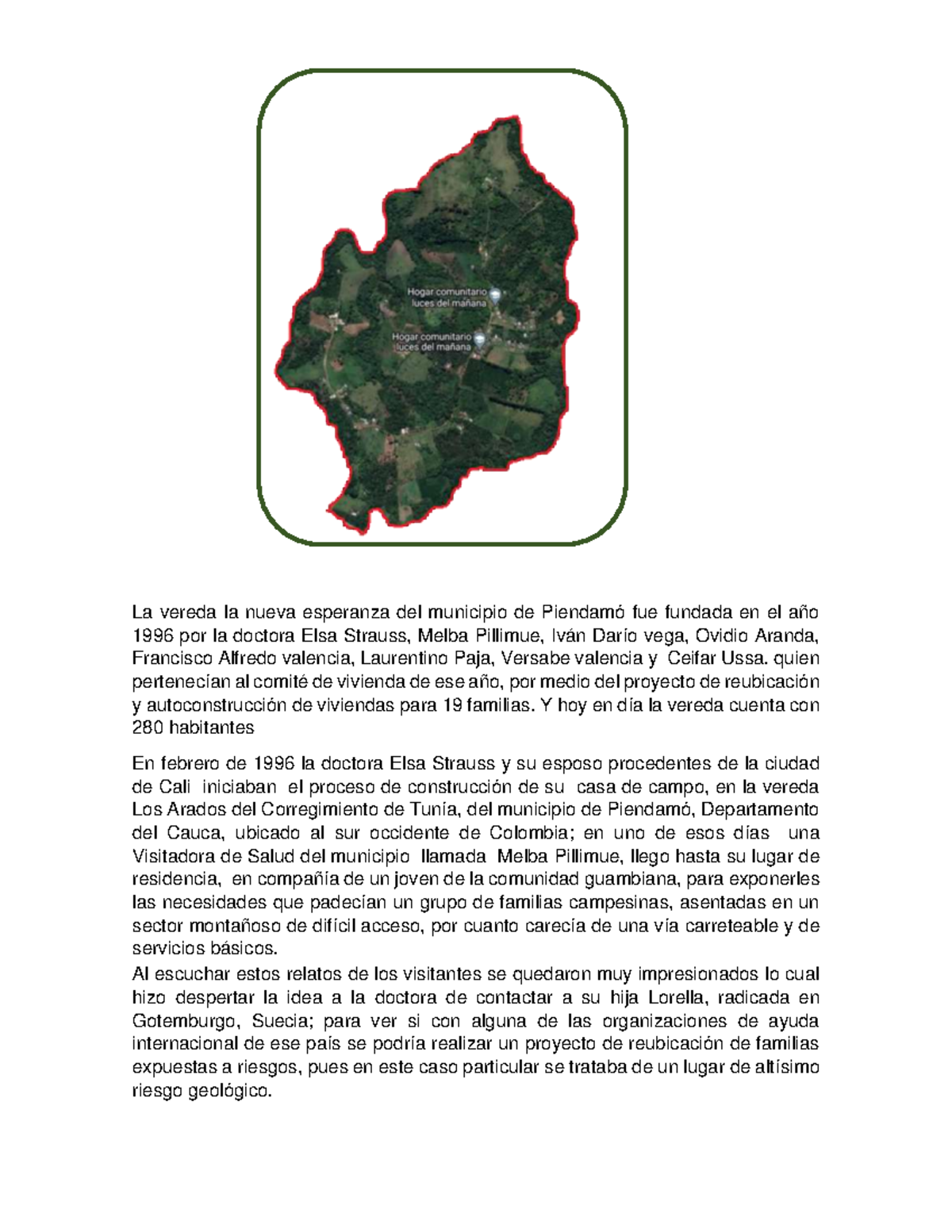 Historia de la VEREDA LA ESPERANZA Piendamó CAUCA - La vereda la nueva ...