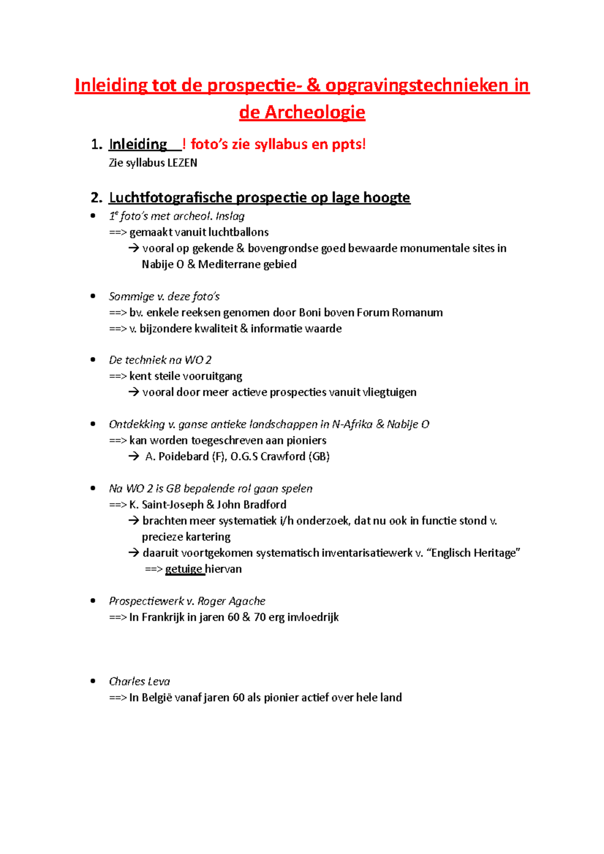 Inleiding tot de prospectie - Inleiding! foto’s zie syllabus en ppts ...