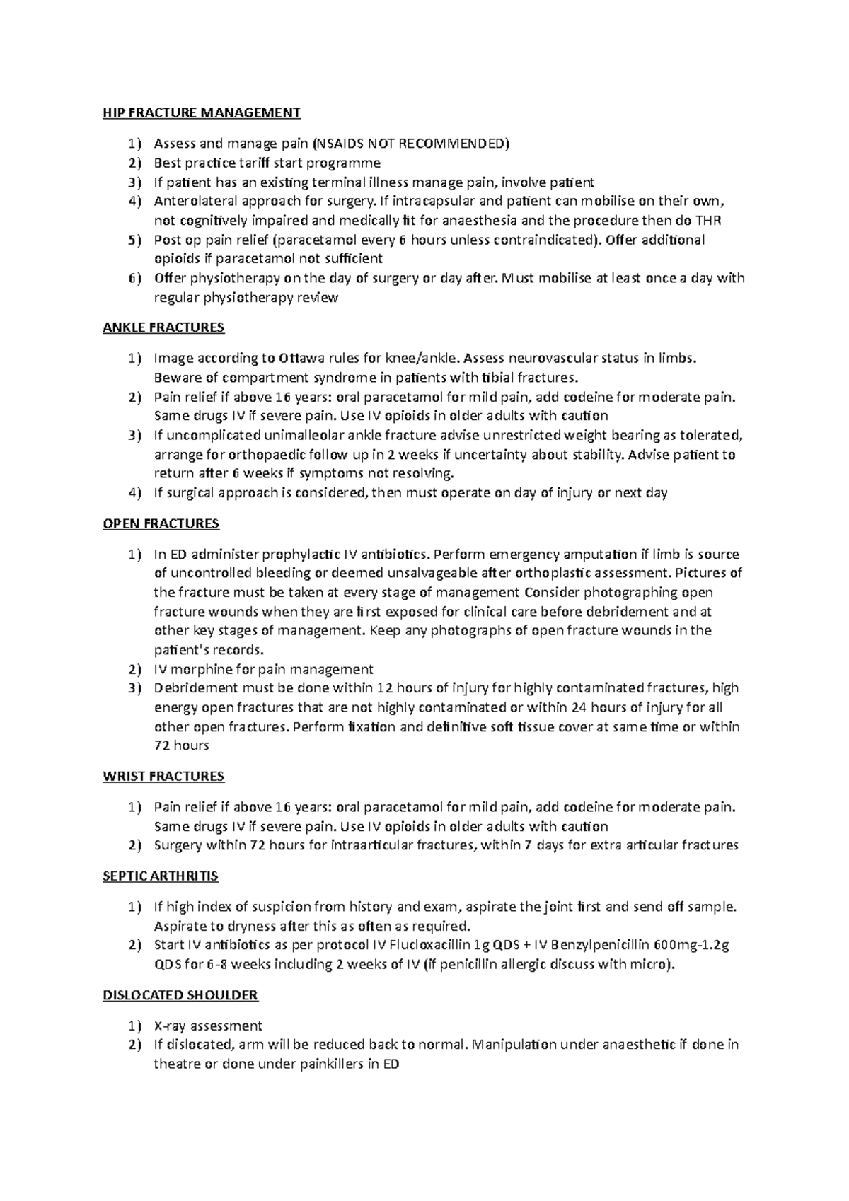 Msk nice - Some MSK notes according to the latest nice guidelines ...