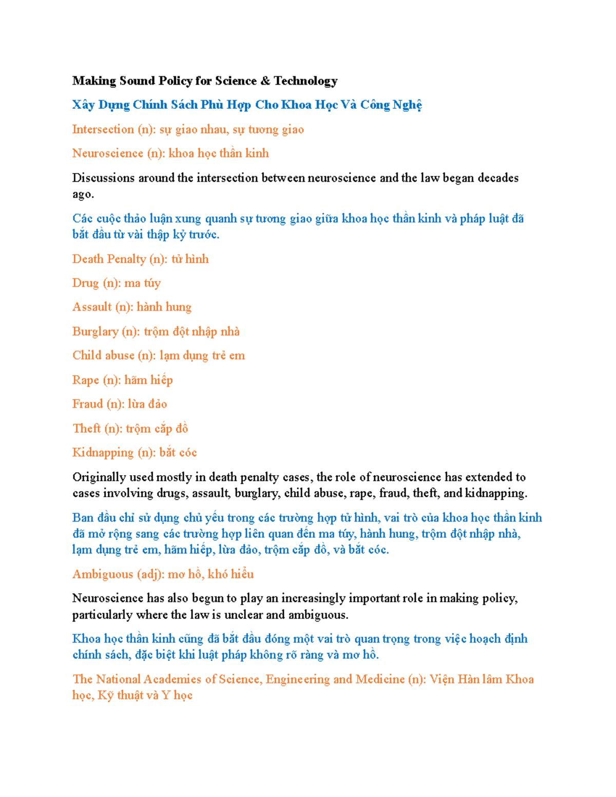 Practice 2 - Making Sound Policy for Science & Technology Xây Dựng ...