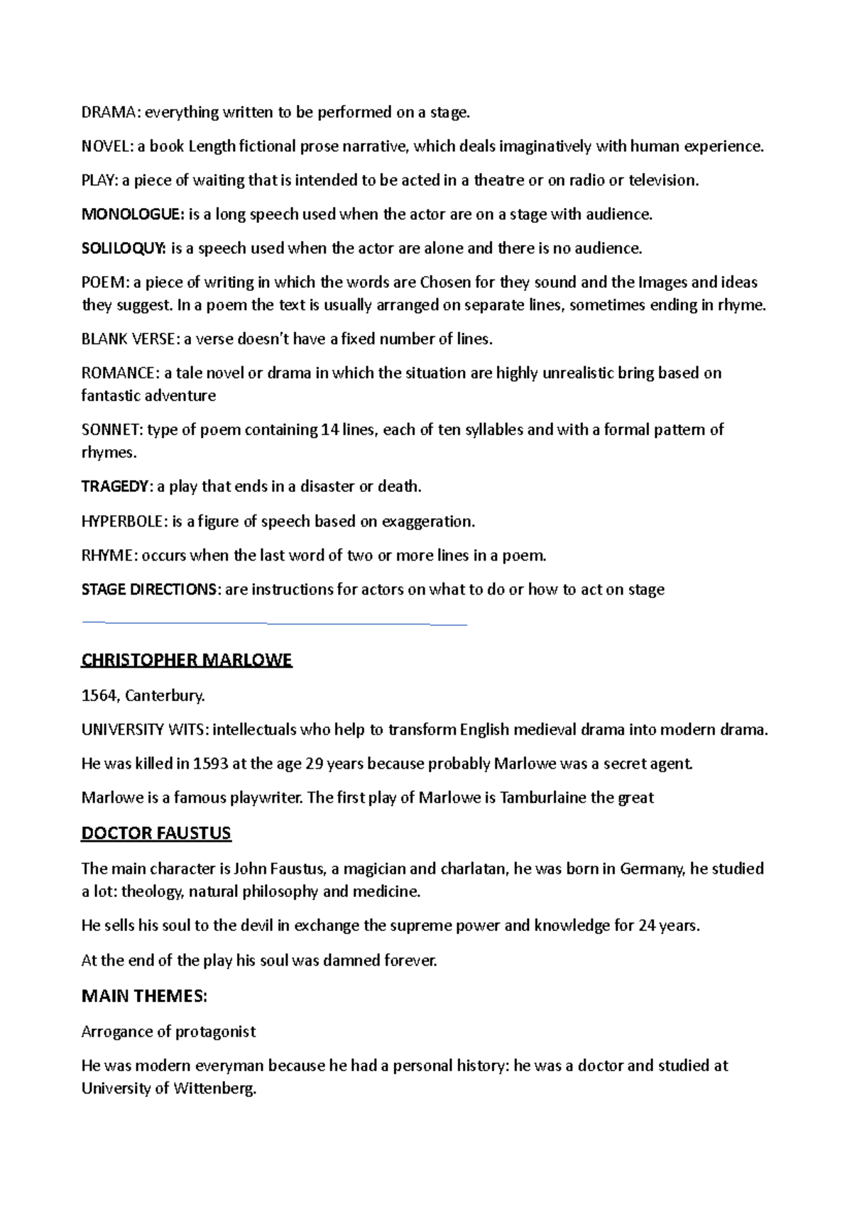 Drama - DRAMA: everything written to be performed on a stage. NOVEL: a ...