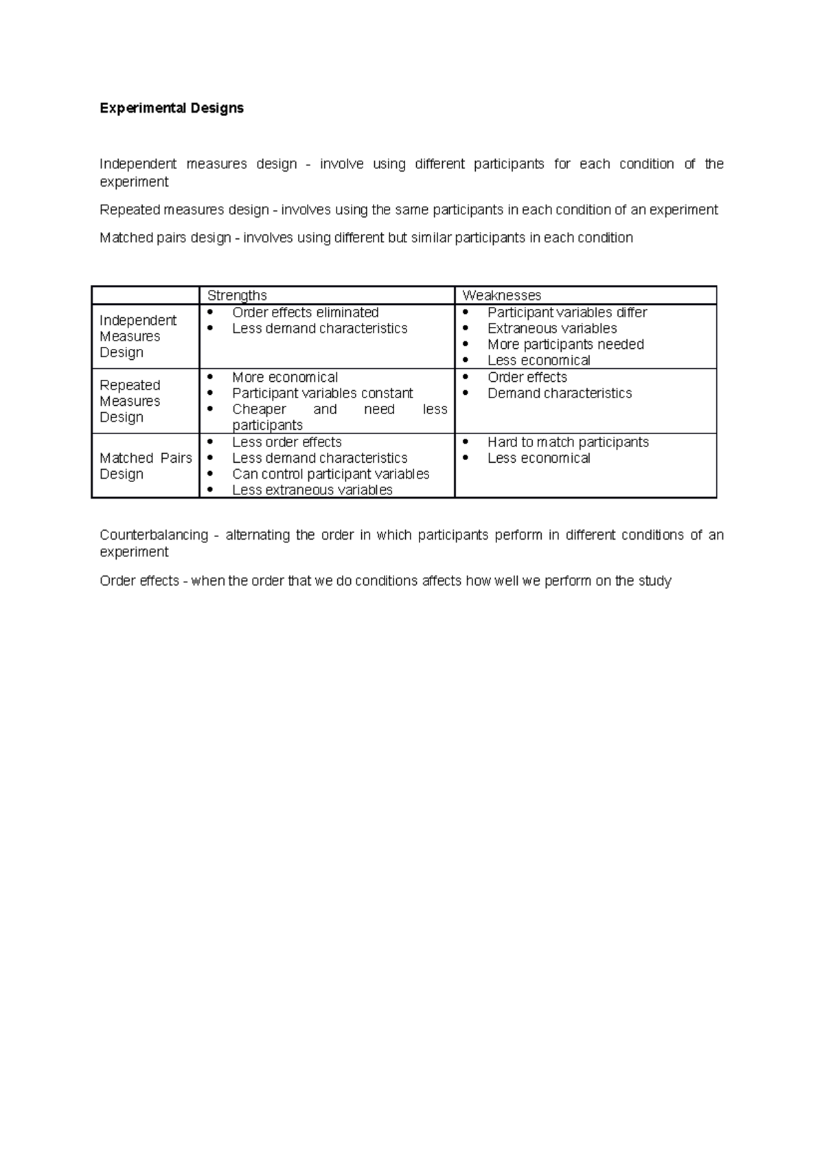 Experimental Design - These notes are all about the different topics in ...