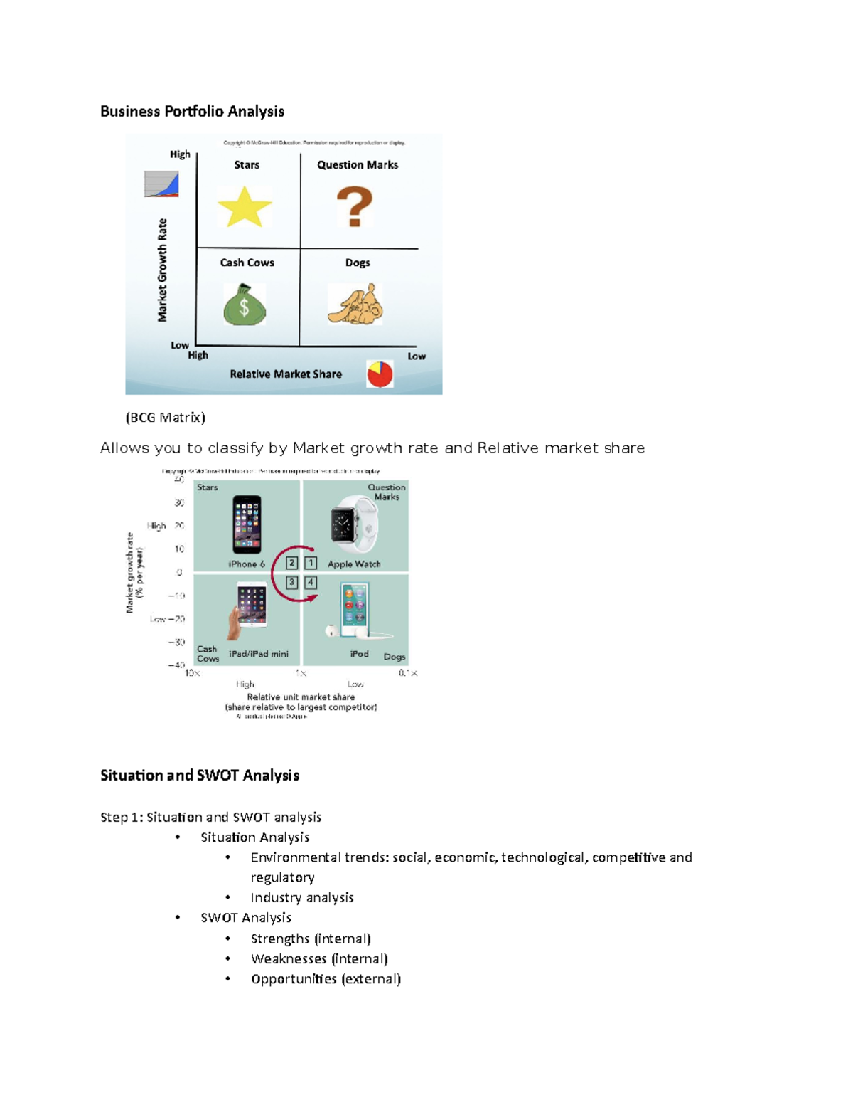 Midterm Exam Study Guide BA355 Fall 2021 - Business Portfolio Analysis (BCG Matrix) Allows you ...