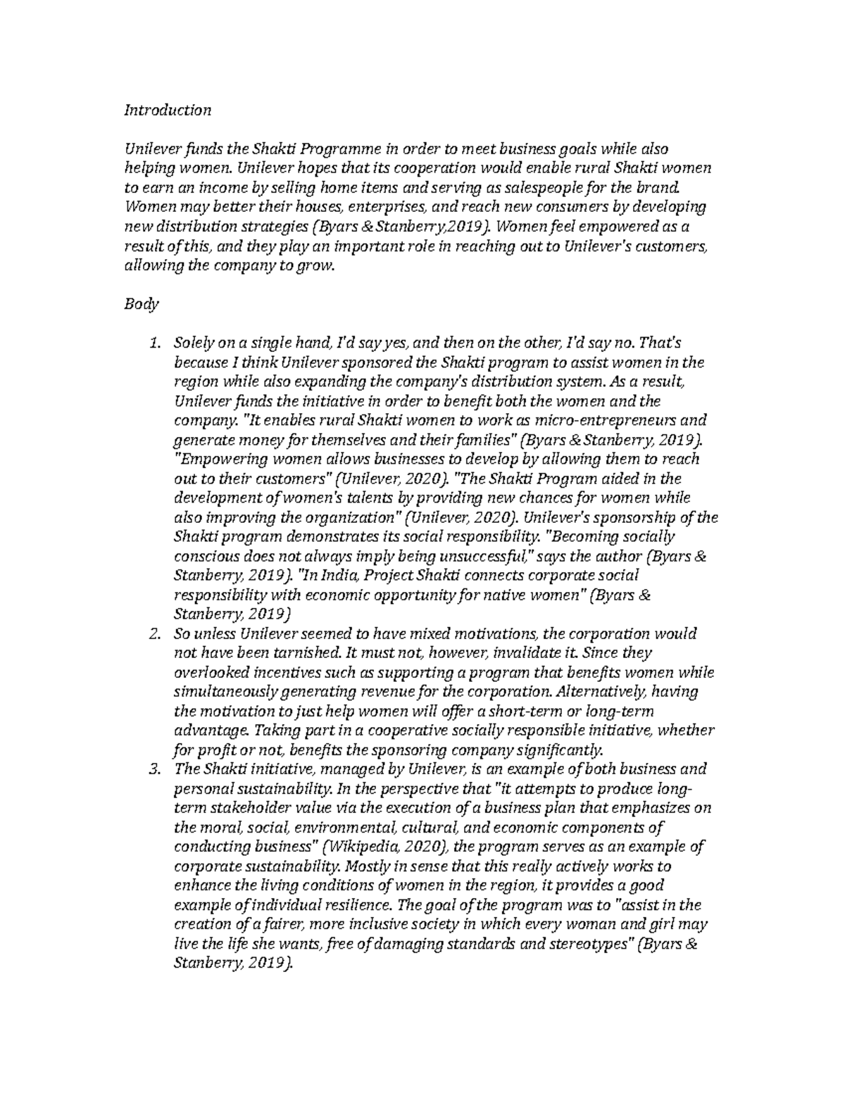 PHIL 1404 Learning Journal Unit 8 - Introduction Unilever funds the ...