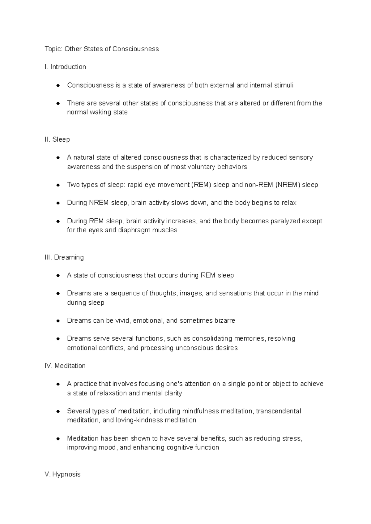 4.6 other states of consciousness - Topic: Other States of ...