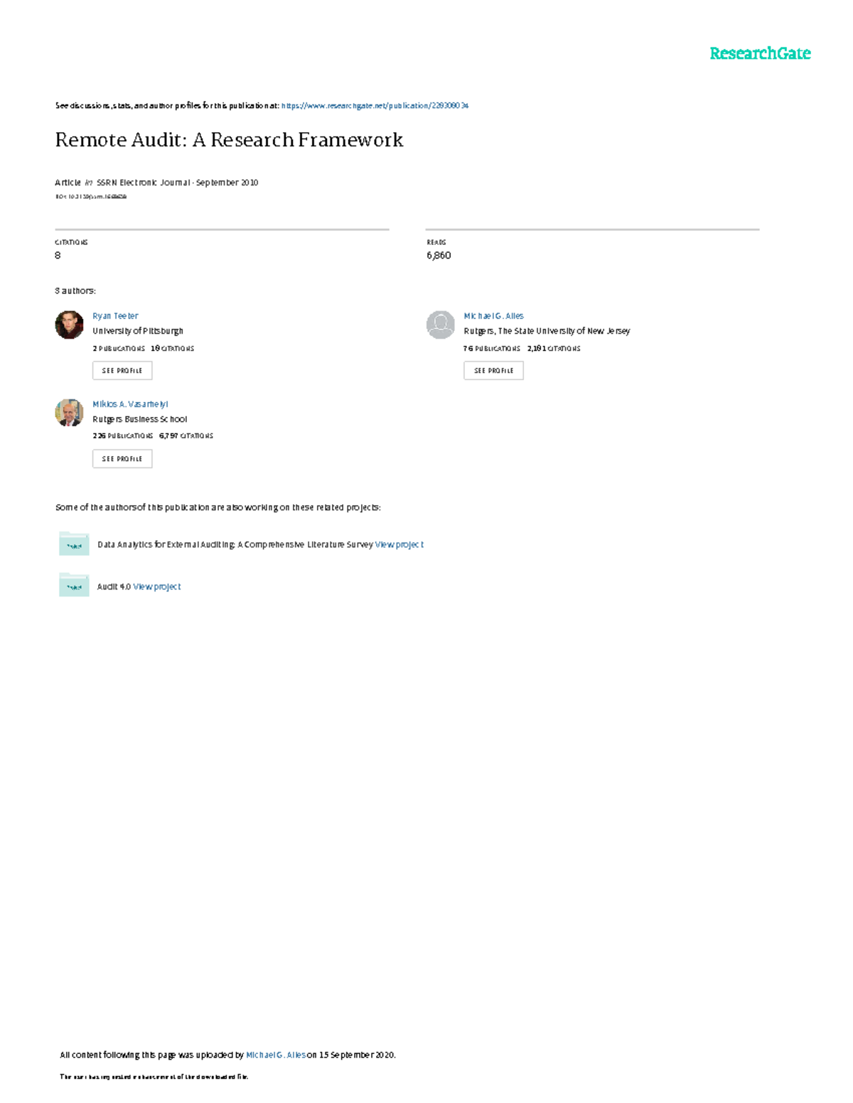 Remote Audit - See discussions, stats, and author profiles for this ...
