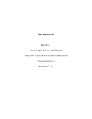 SWRK 5734 Assignment #5-2 - Describe the essential elements of recovery ...