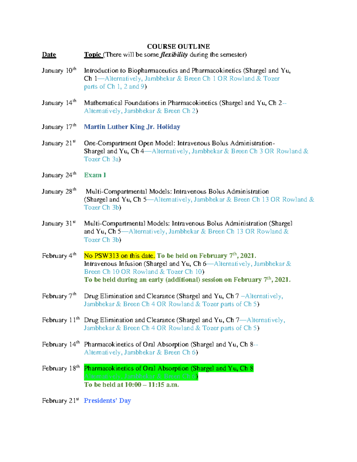 2022 Course Calendar - 2022-Syllabus plan schedule document word file ...