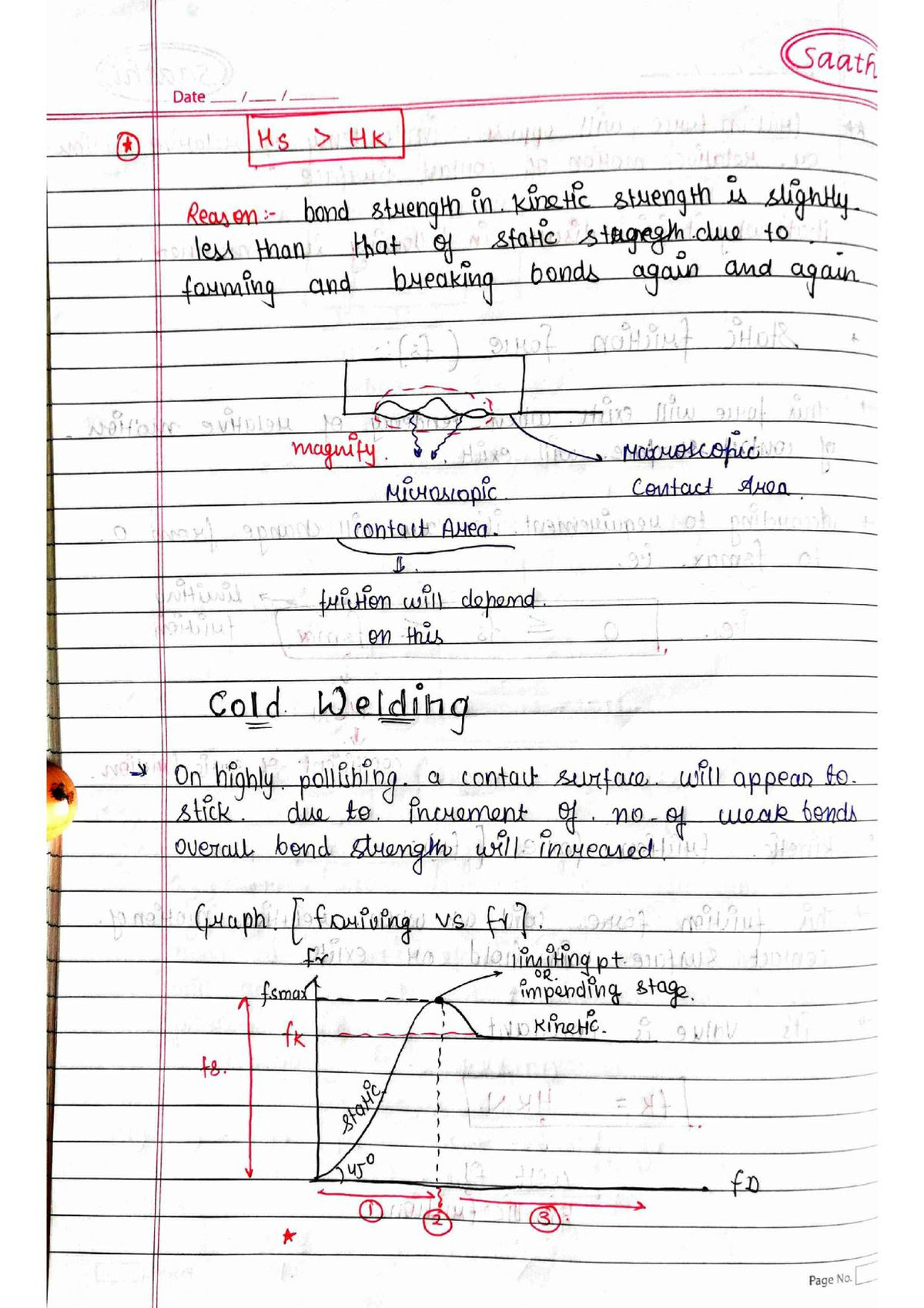 NLM Friction - physics notes - Engineering Physics - Studocu