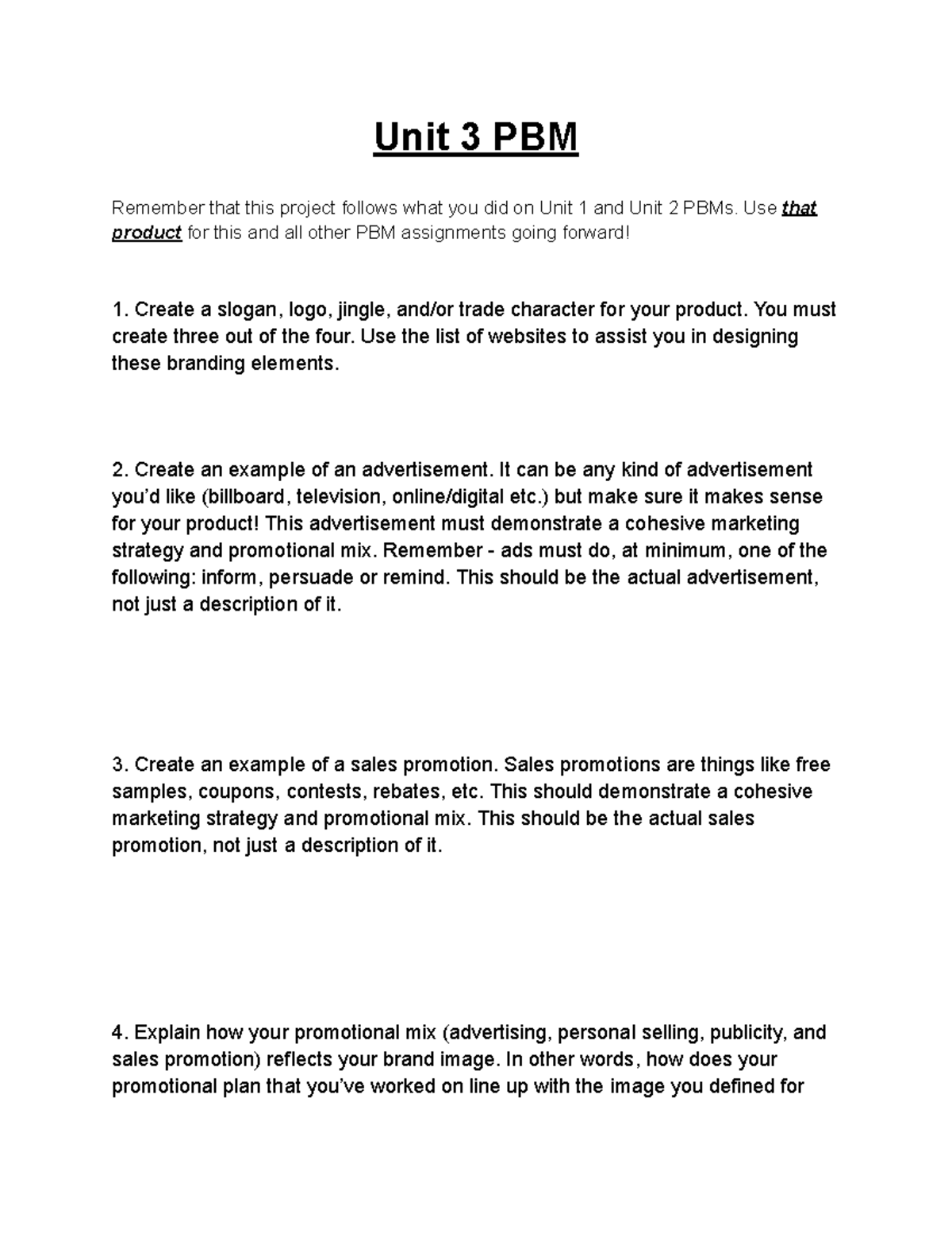 Copy of Unit 3 PBM - how to make a million dollars and stand a business - Unit 3 PBM Remember ...