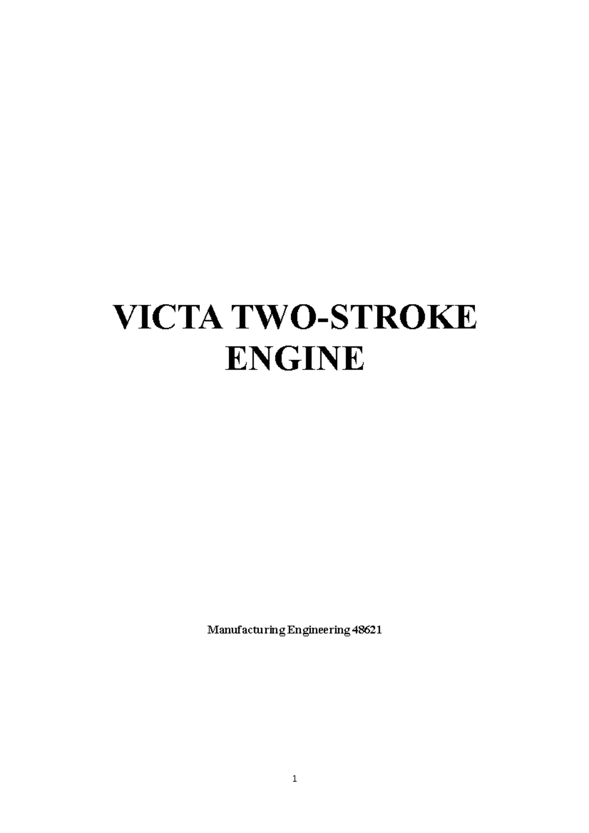 Victa 2 Stroke Engine - 85% - VICTA TWO-STROKE ENGINE Manufacturing ...