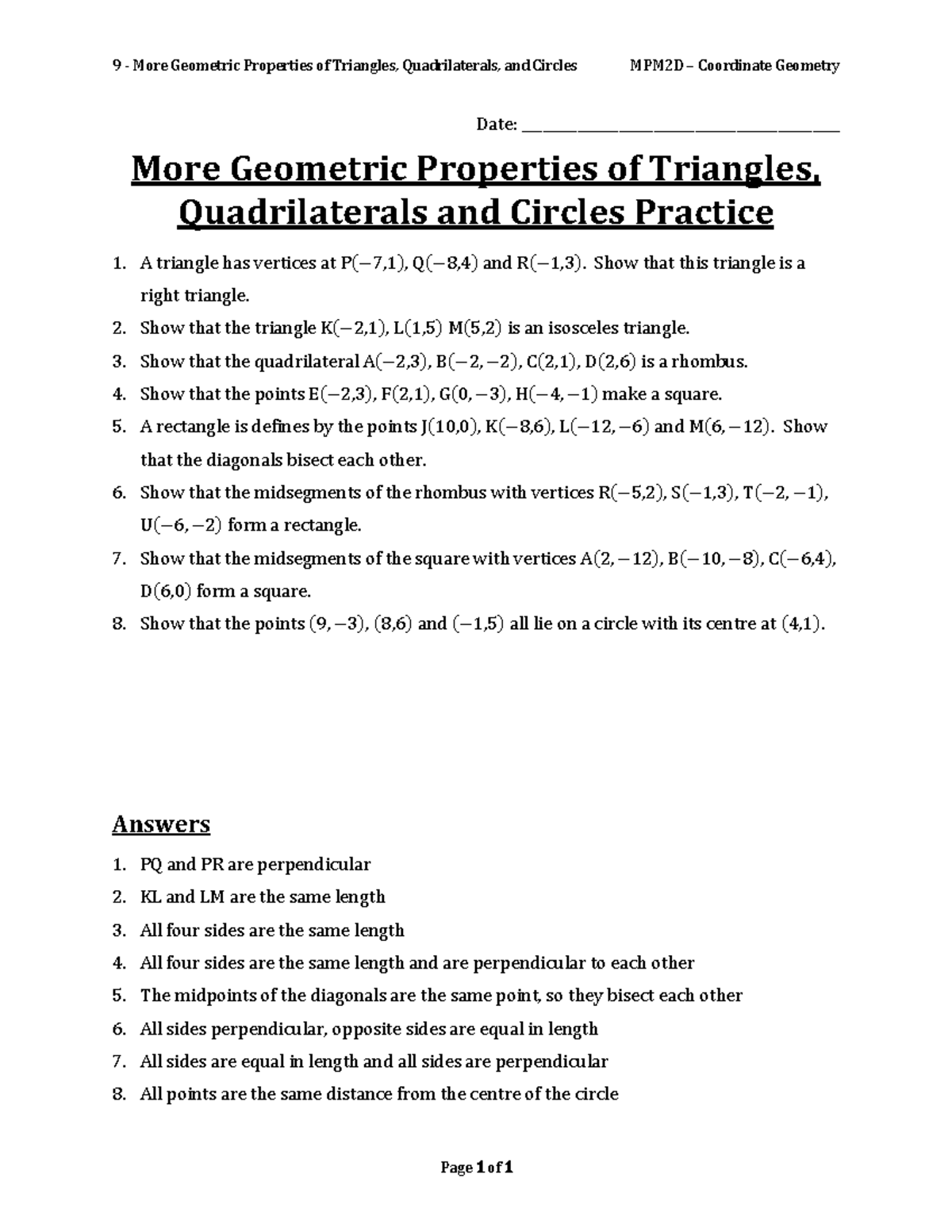 09 - More Geometric Properties of Triangles, Quadrilaterals, and ...