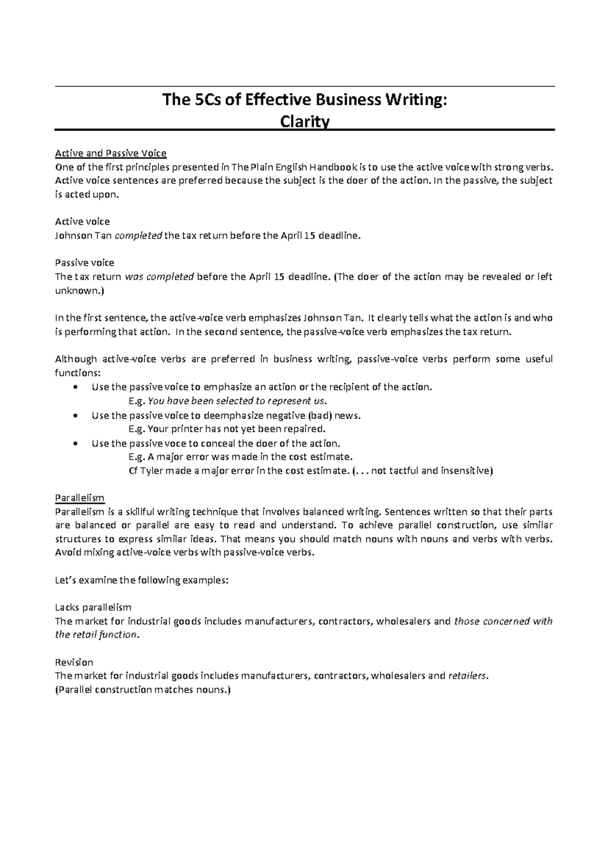 The 5Cs of Effective Business Writing - 4 - The 5Cs of Effective ...