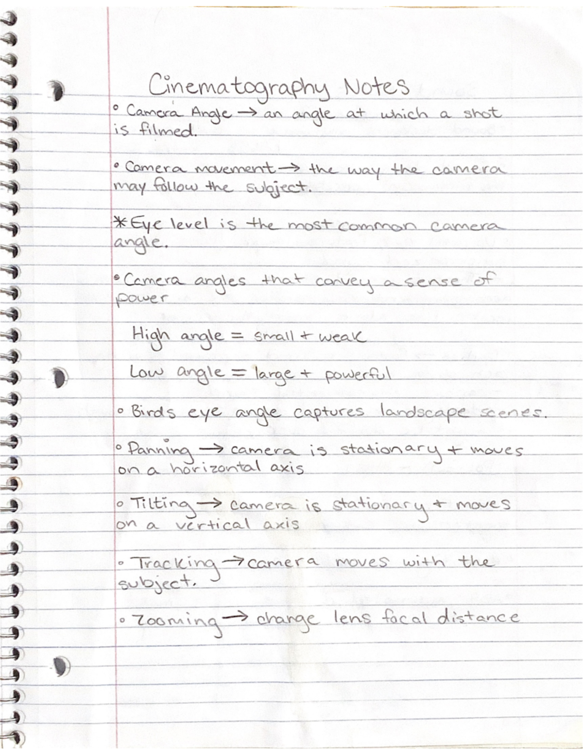 Cinematography And Sound Notes - Cnematooraphy Notes Casora_ Ainol an ...