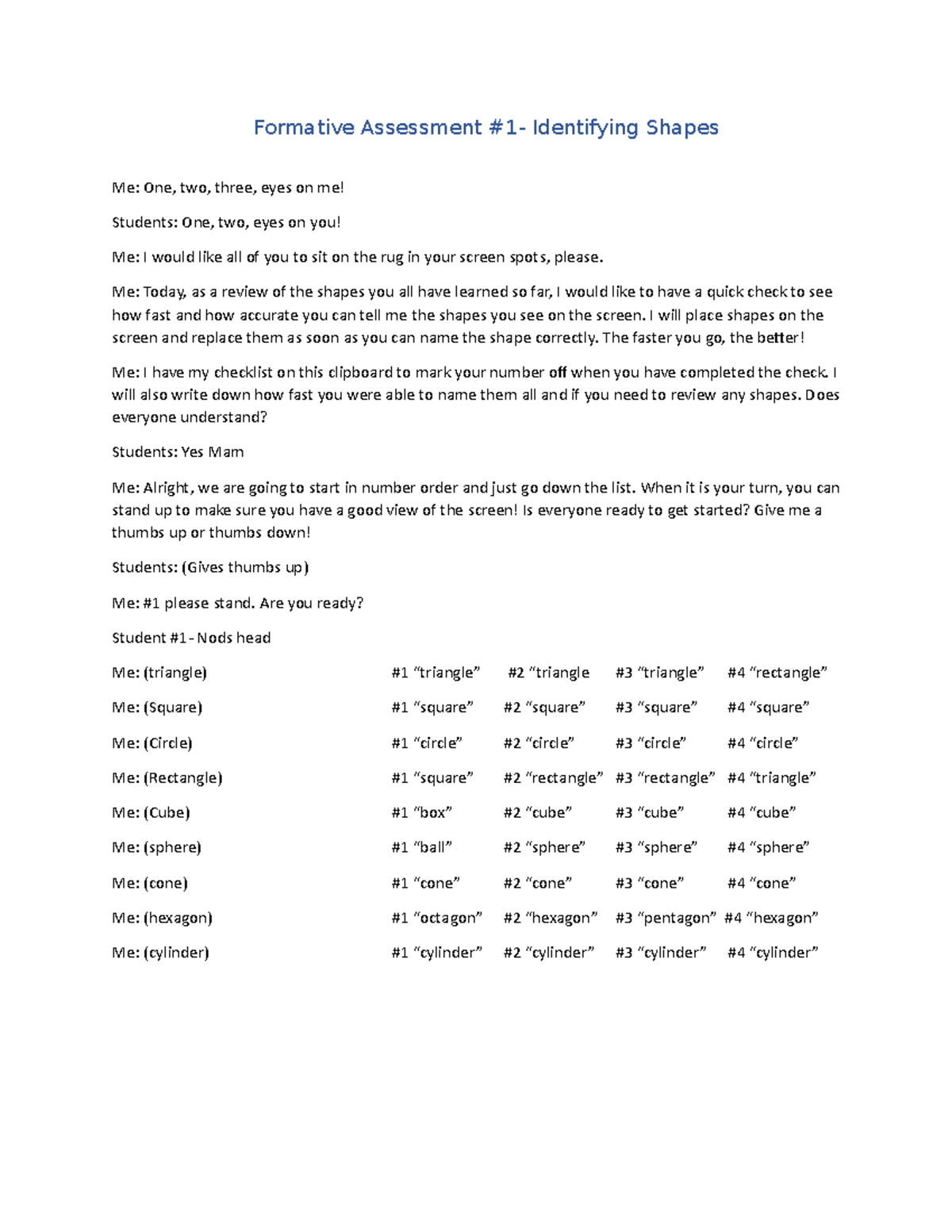 Formative Assessment 1 Task 1 - Formative Assessment #1- Identifying ...