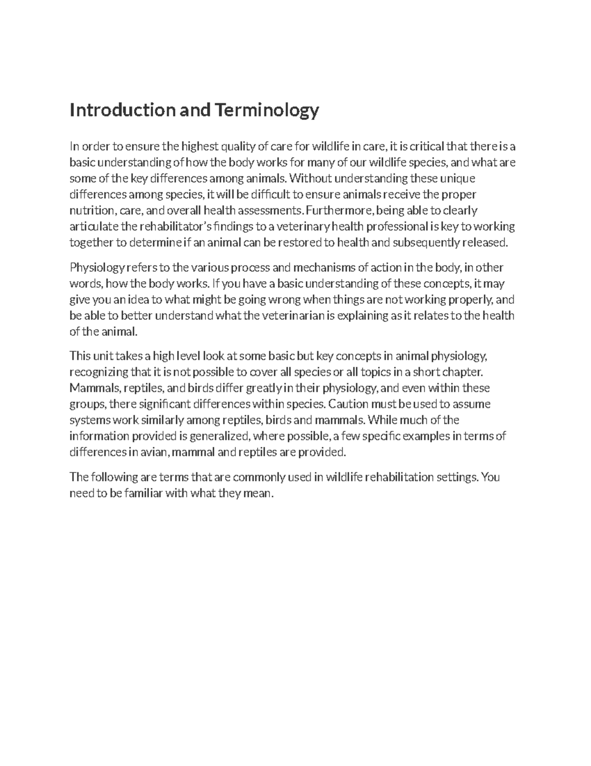 Biol - All notes for the 12 units - Introduction and Terminology In ...