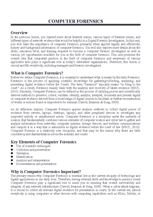 Documenting the Digital Evidence - You also explored essential ...