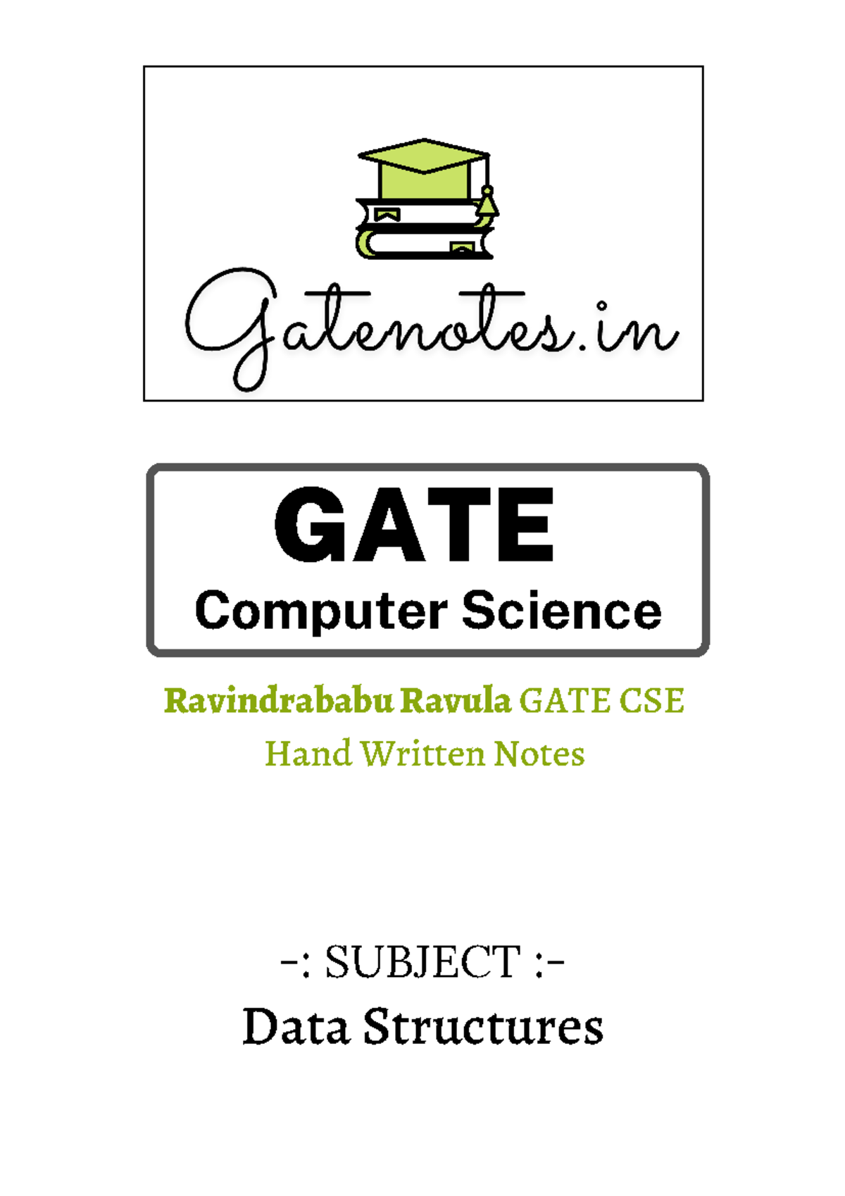 .Gate Notes-Data Structure optimize - Computer science engineering ...