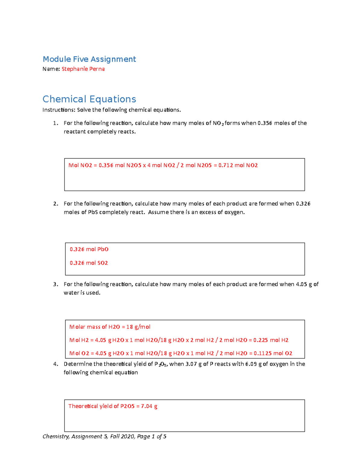 SPerna Module 05 Assignment - Module Five Assignment Name: Stephanie ...
