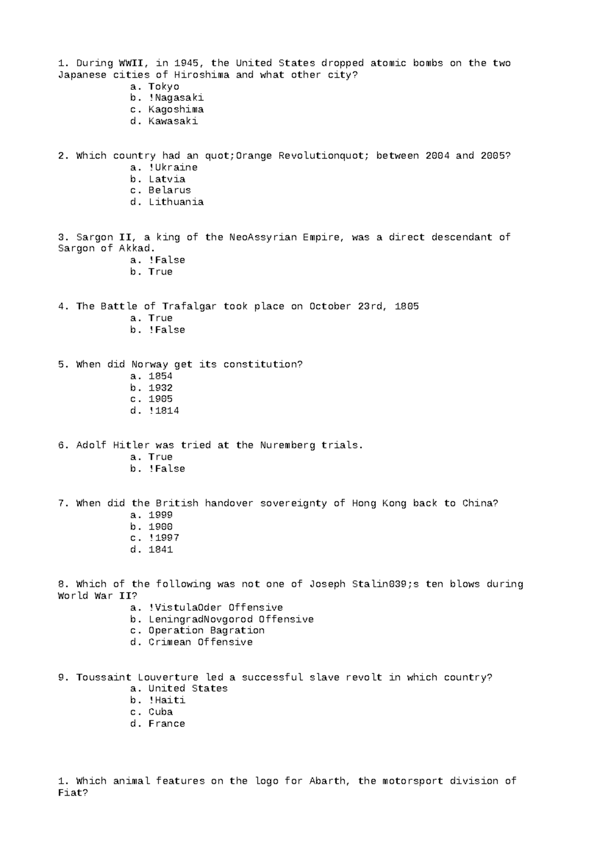 CSC282 Computational Biology Study Spring 2021 9 - During WWII, in 1945 ...