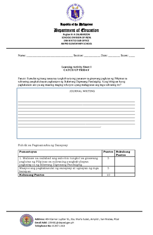 DLL Science 4 Q1 W1 - A DLL sample from DepEd Club - GRADES 1 to 12 ...